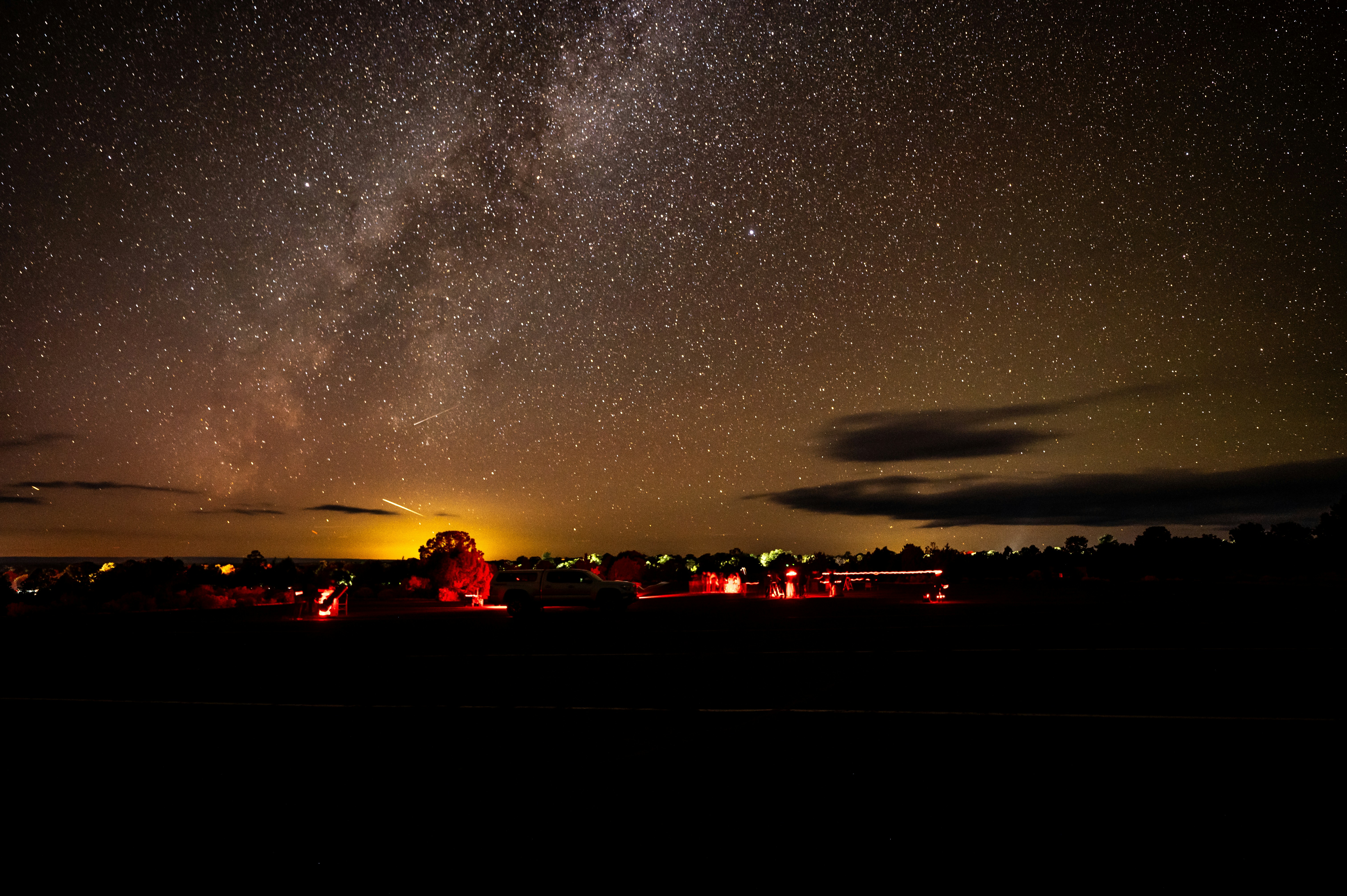 Galactic Veil Over Silent Fields