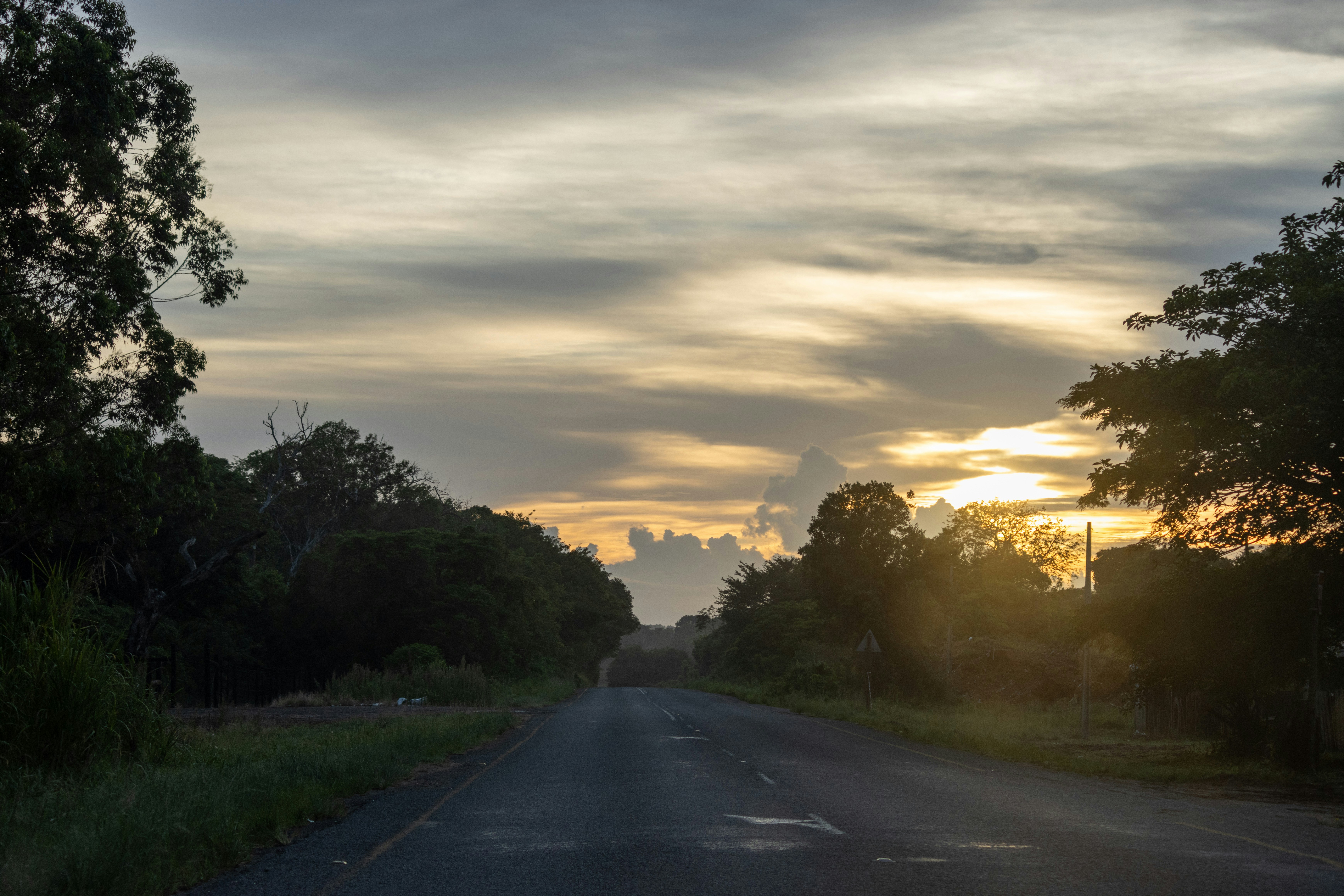 Sunrise on the road to.St Lucia, South Africa