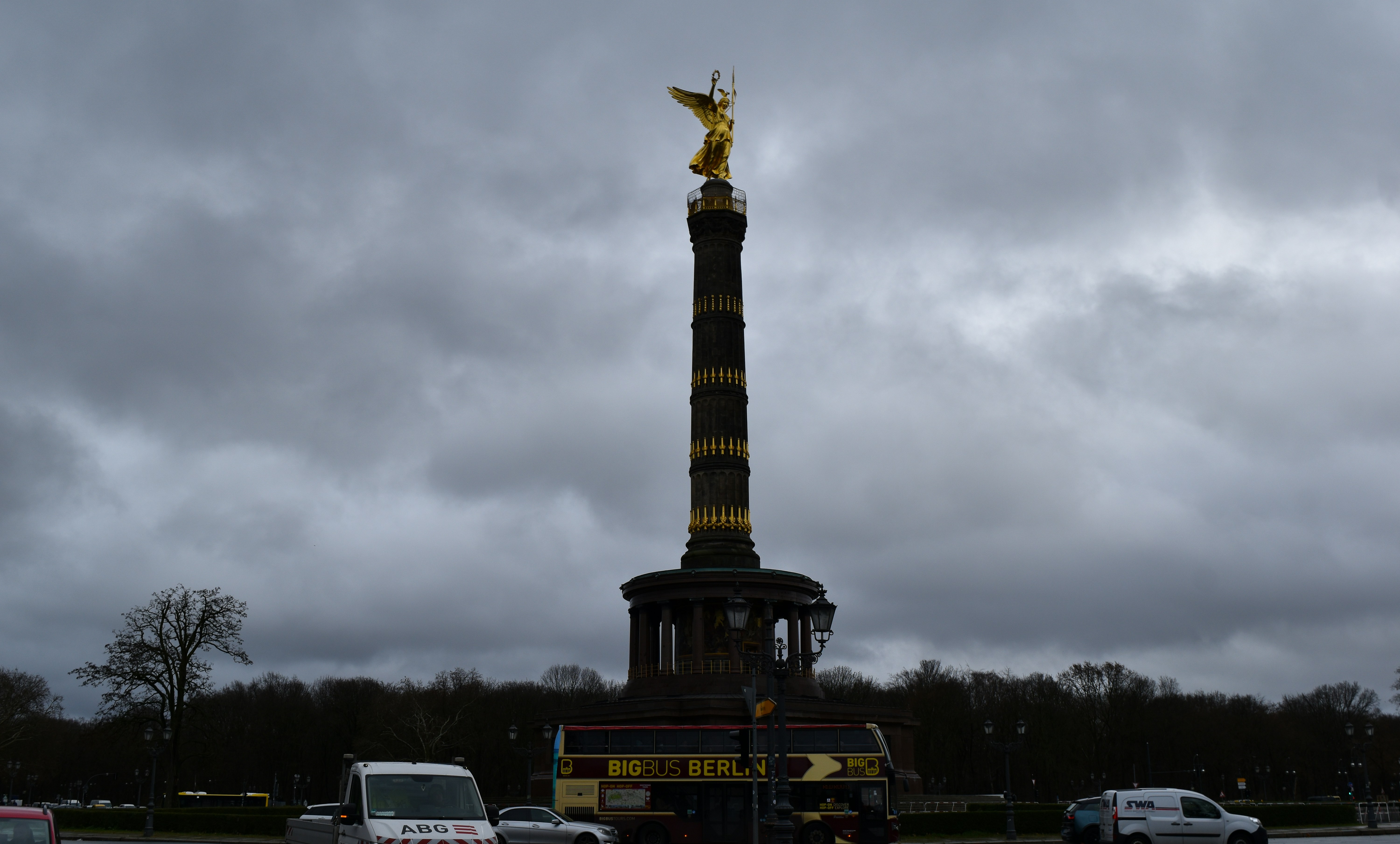 Gilded Beacon Against Clouded Skies: Berlin's Victory Column