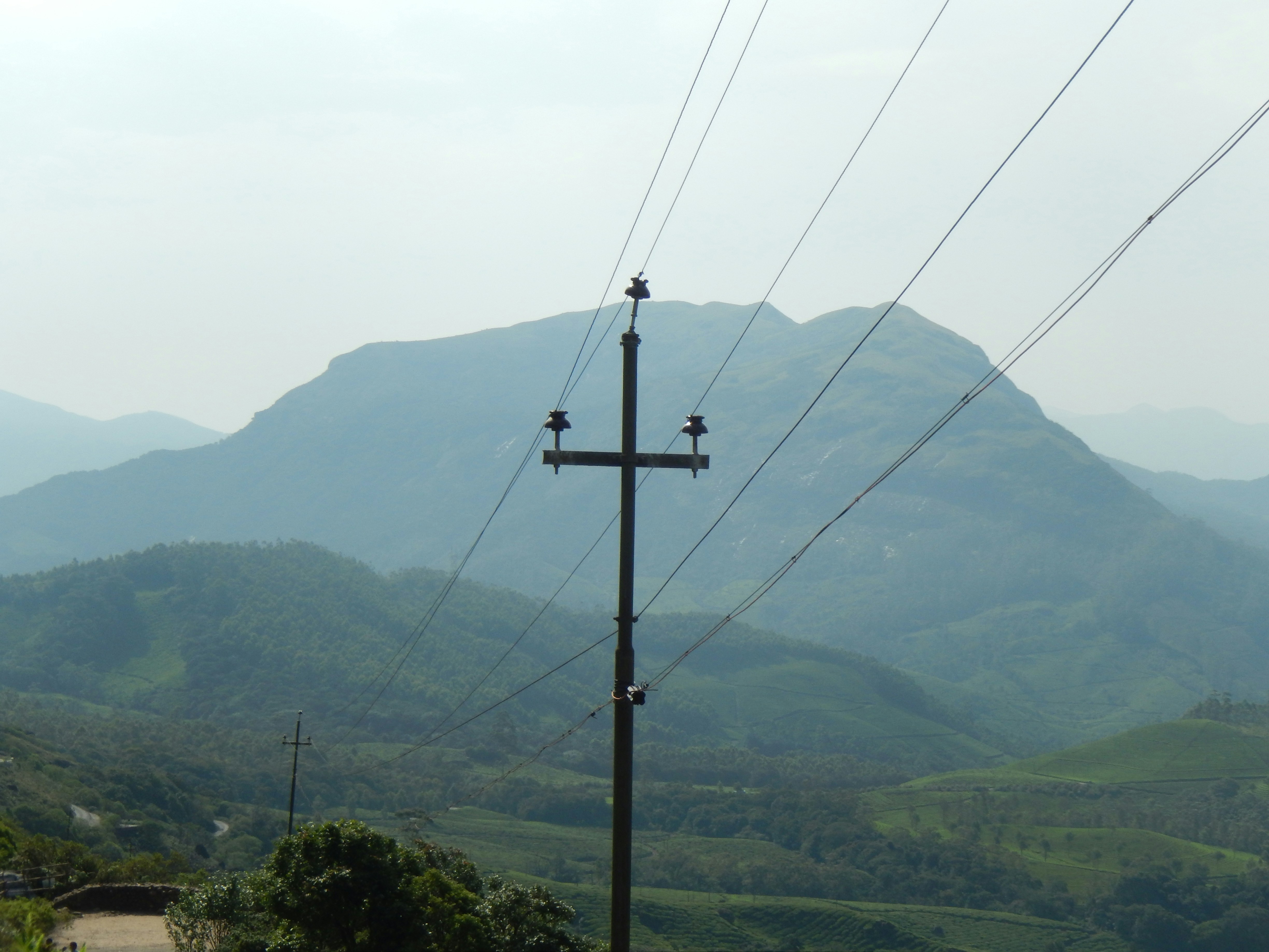 Pole and Horizon: a solitary line stitching the misty valley