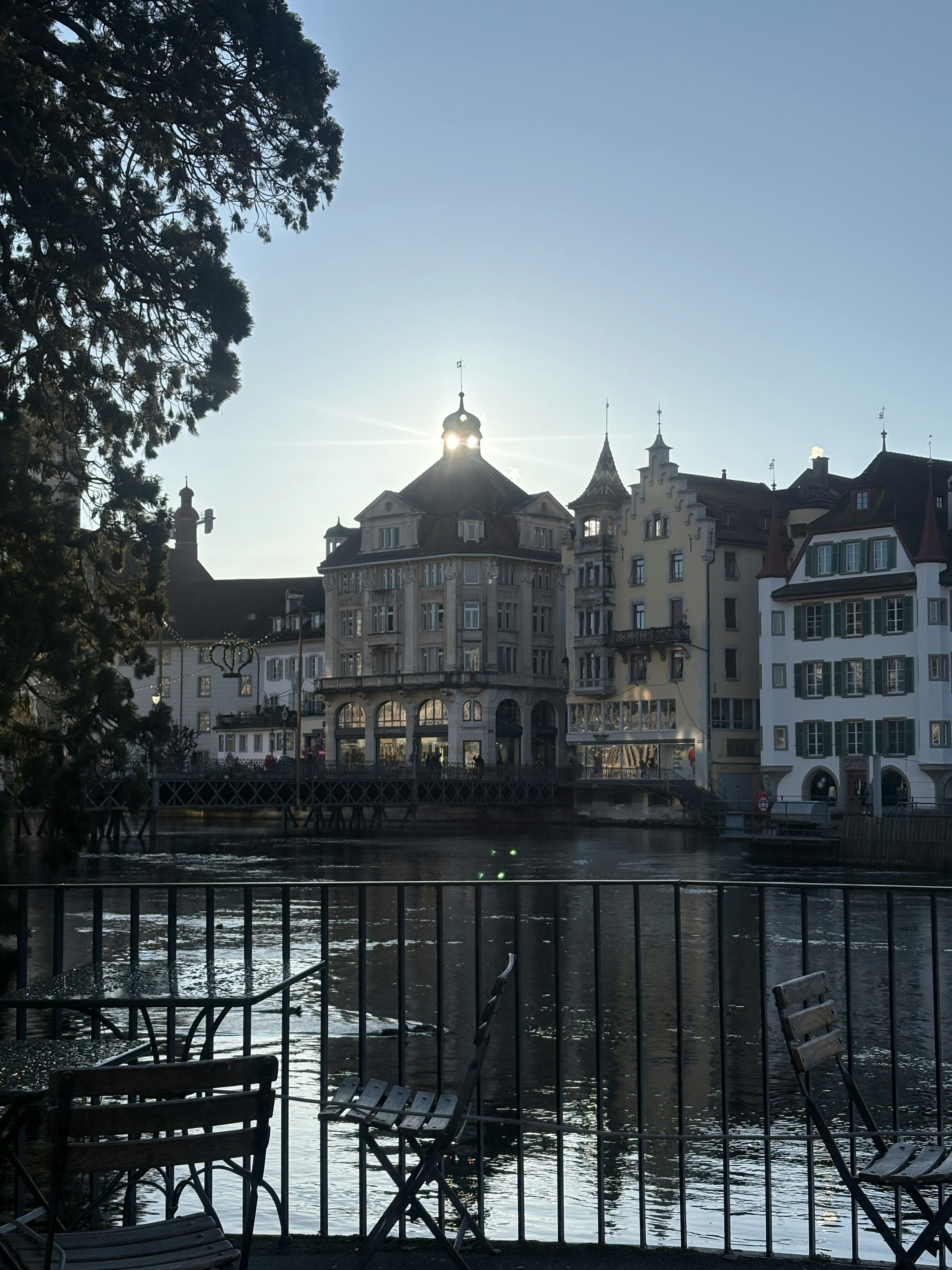 Lichteffekt durch Sonne am Morgen beim Mühlenplatz