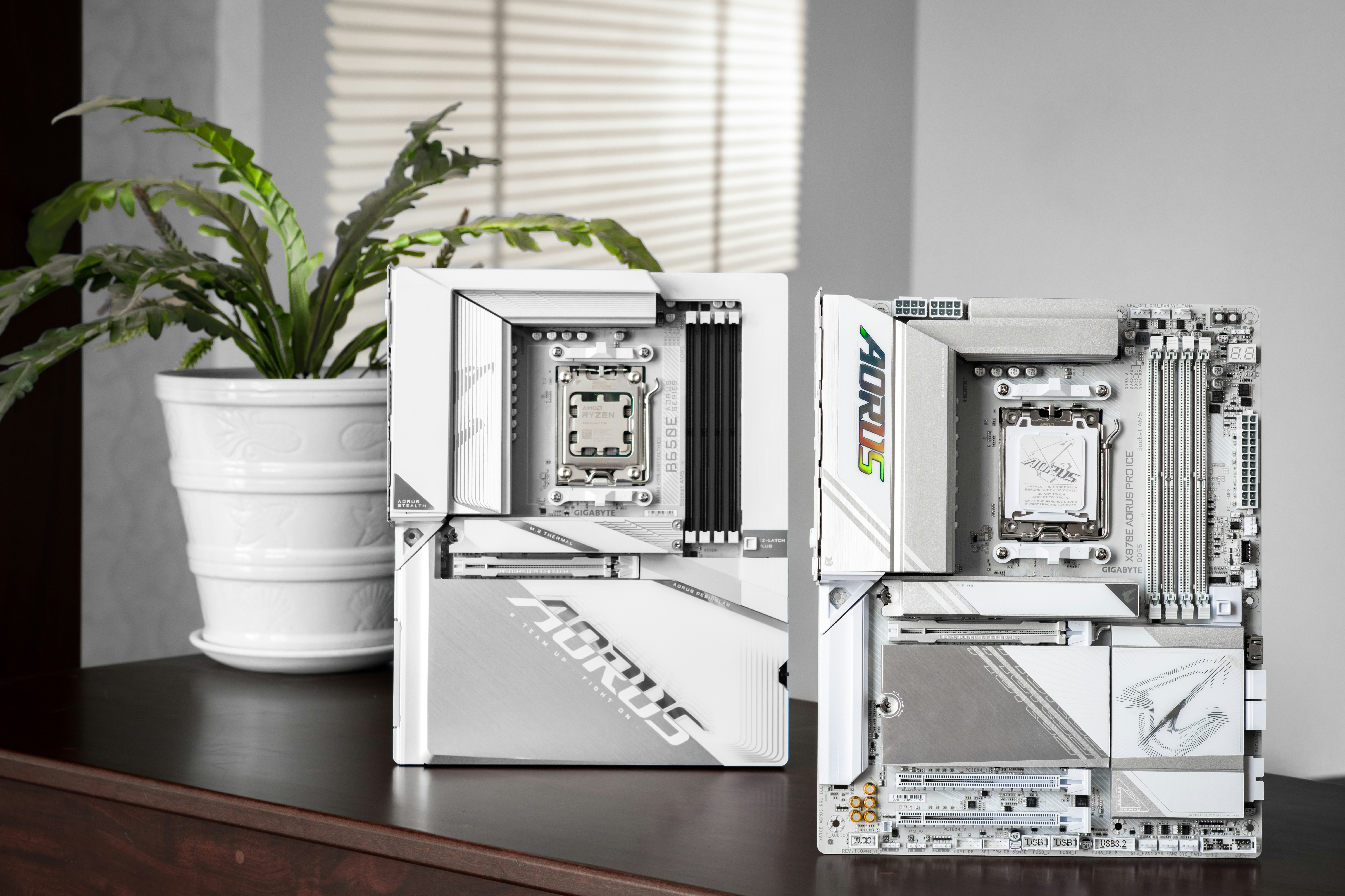 Un escritorio con una planta en maceta foto – Imagen de PC ...