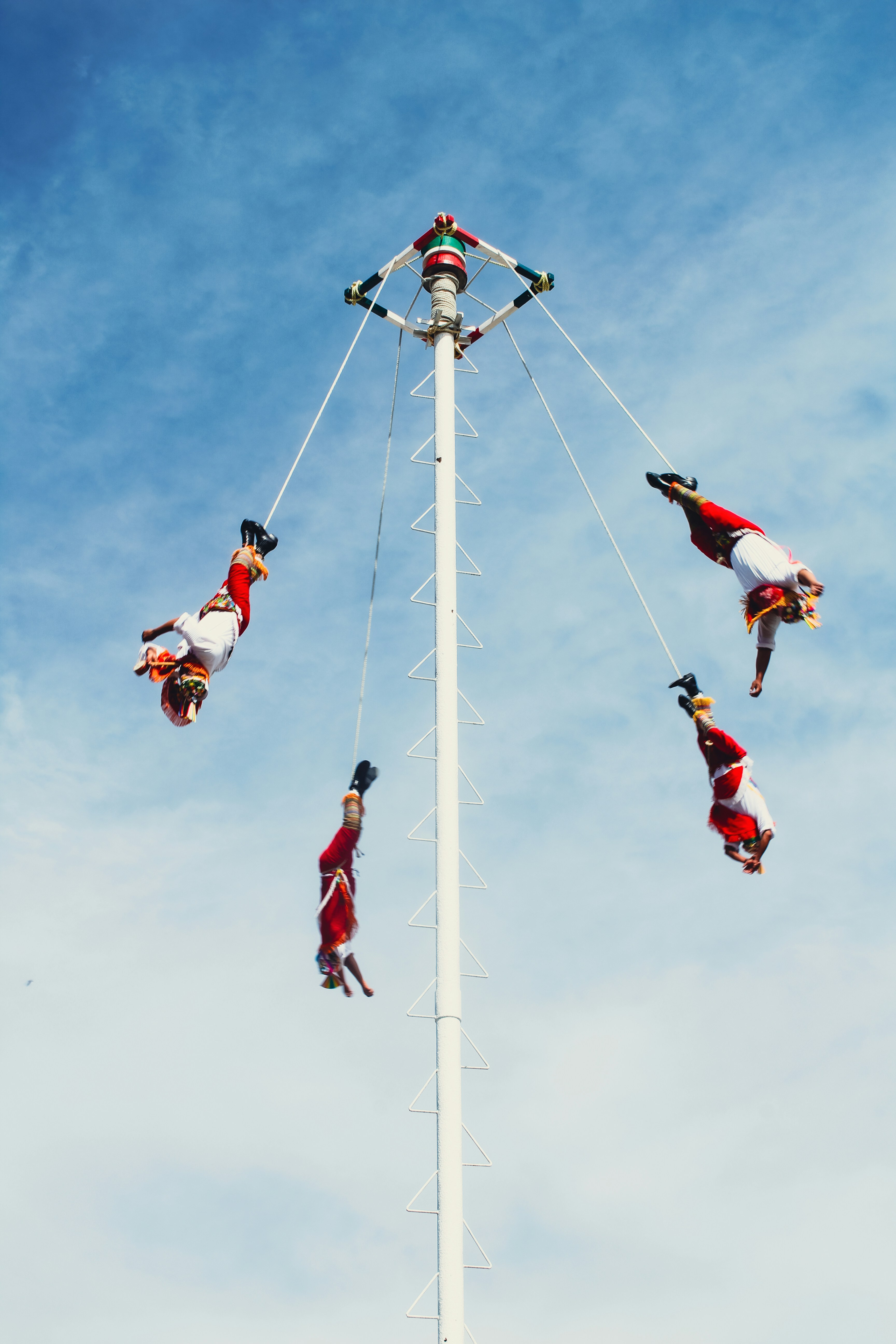 A group of people doing tricks on a pole photo – Free Tequila Image on ...