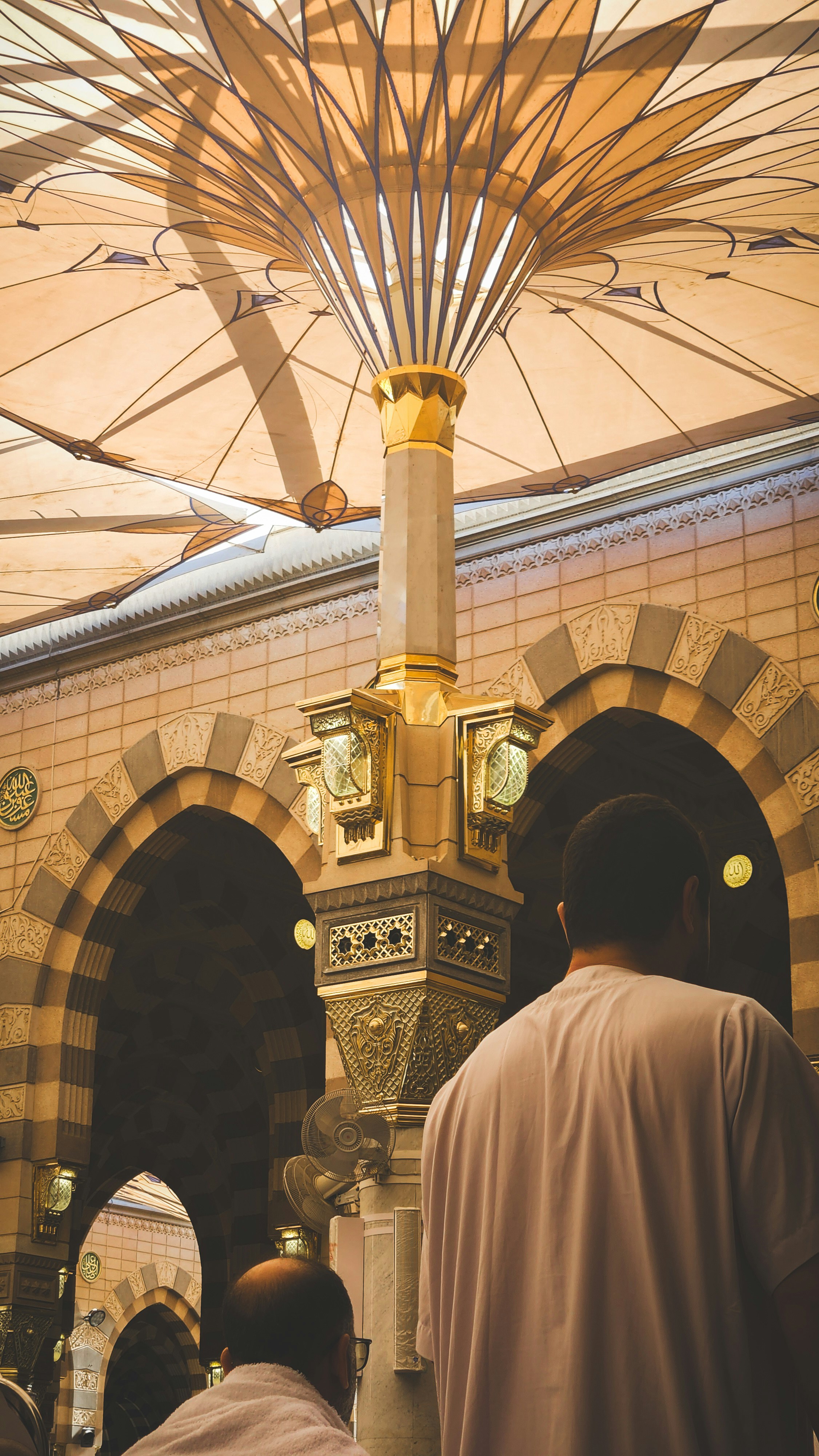 Under the Golden Canopy: An Intimate Portrait of Archways and a Central Pillar