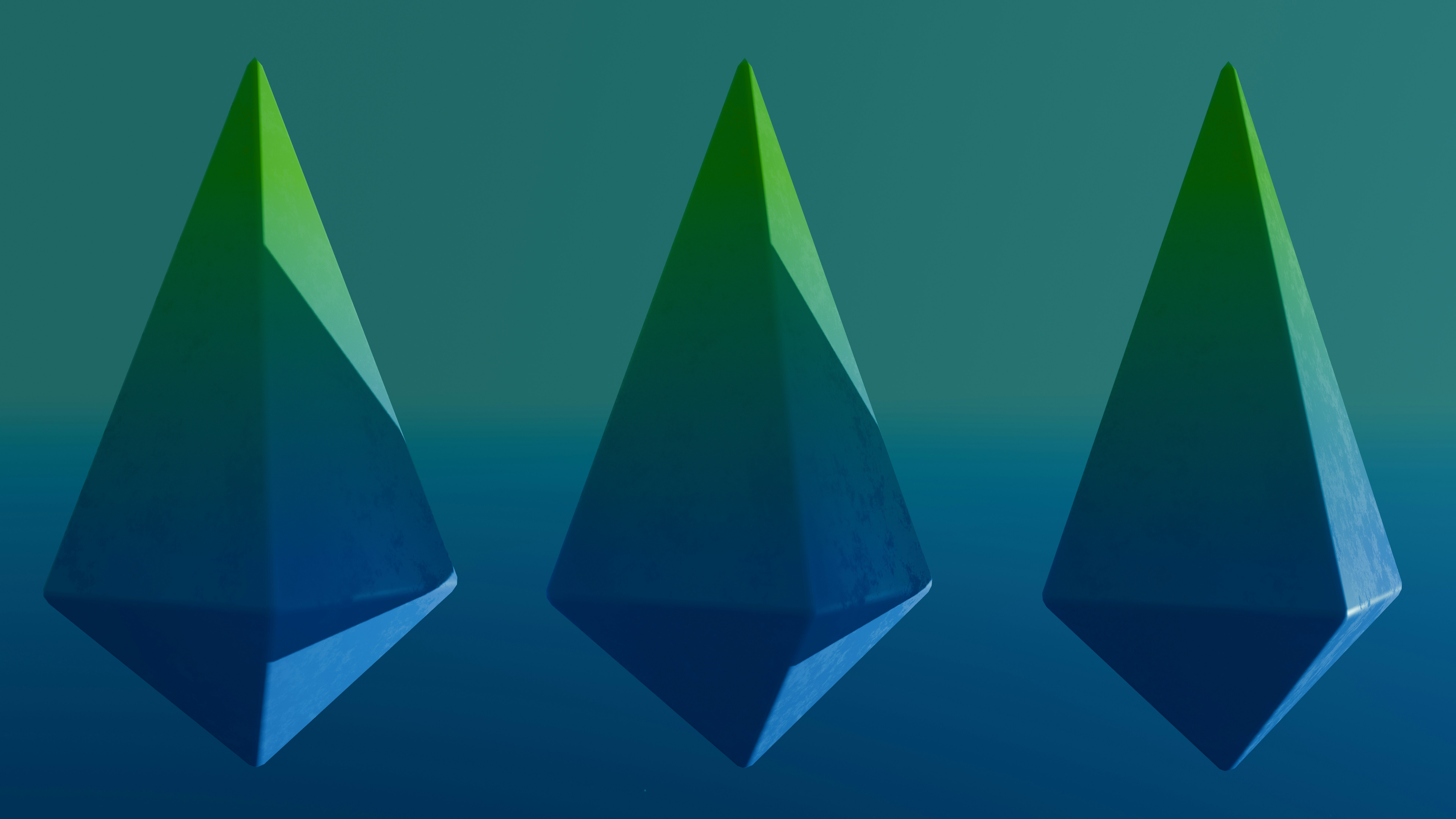 A group of three pyramids sitting next to each other photo – Free ...