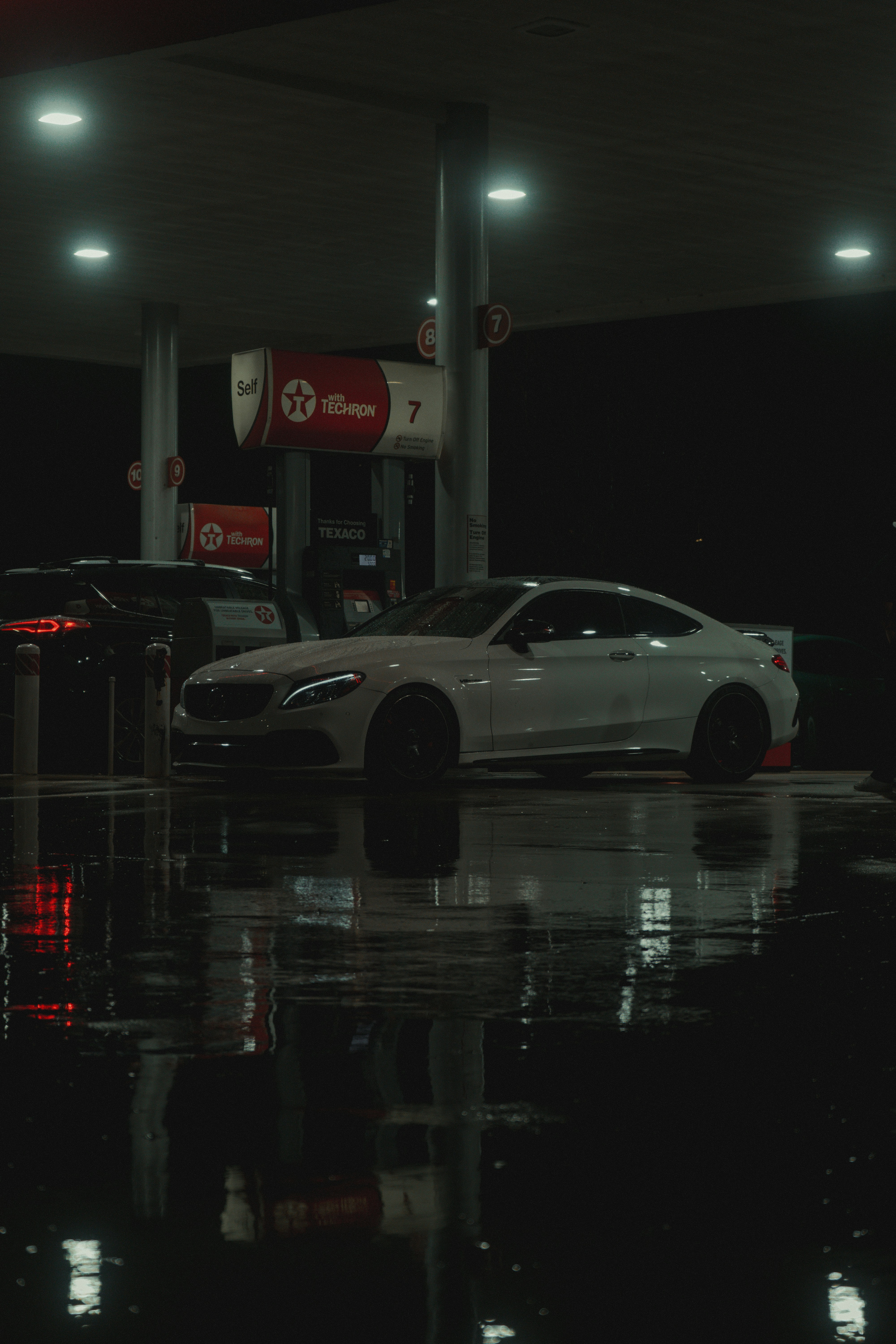 Midnight Mercedes at the Wet Pump