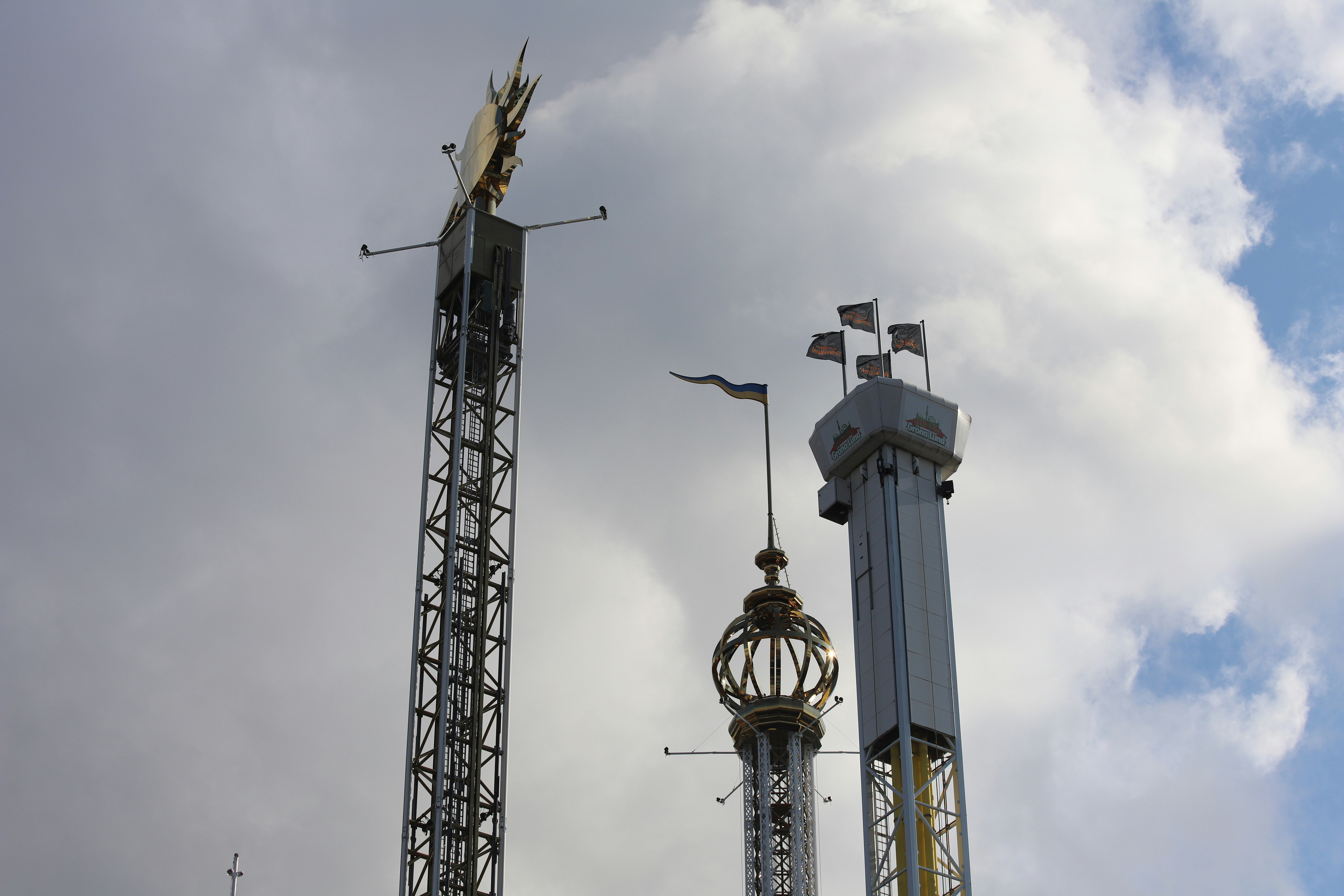 Bird-atop Iron Lattice: A Silent Sentinel Under Clouded Skies