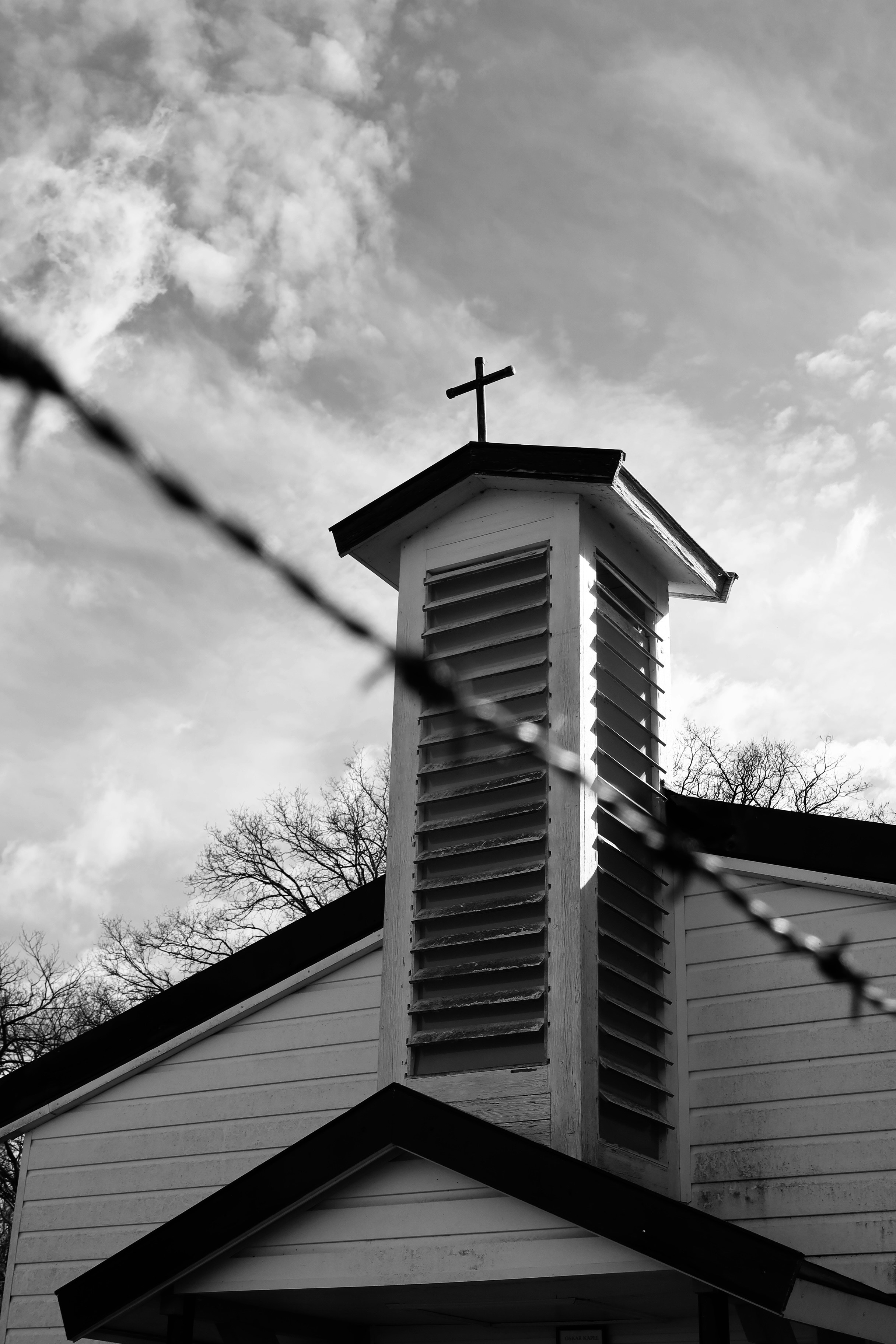 Church behind barbwire