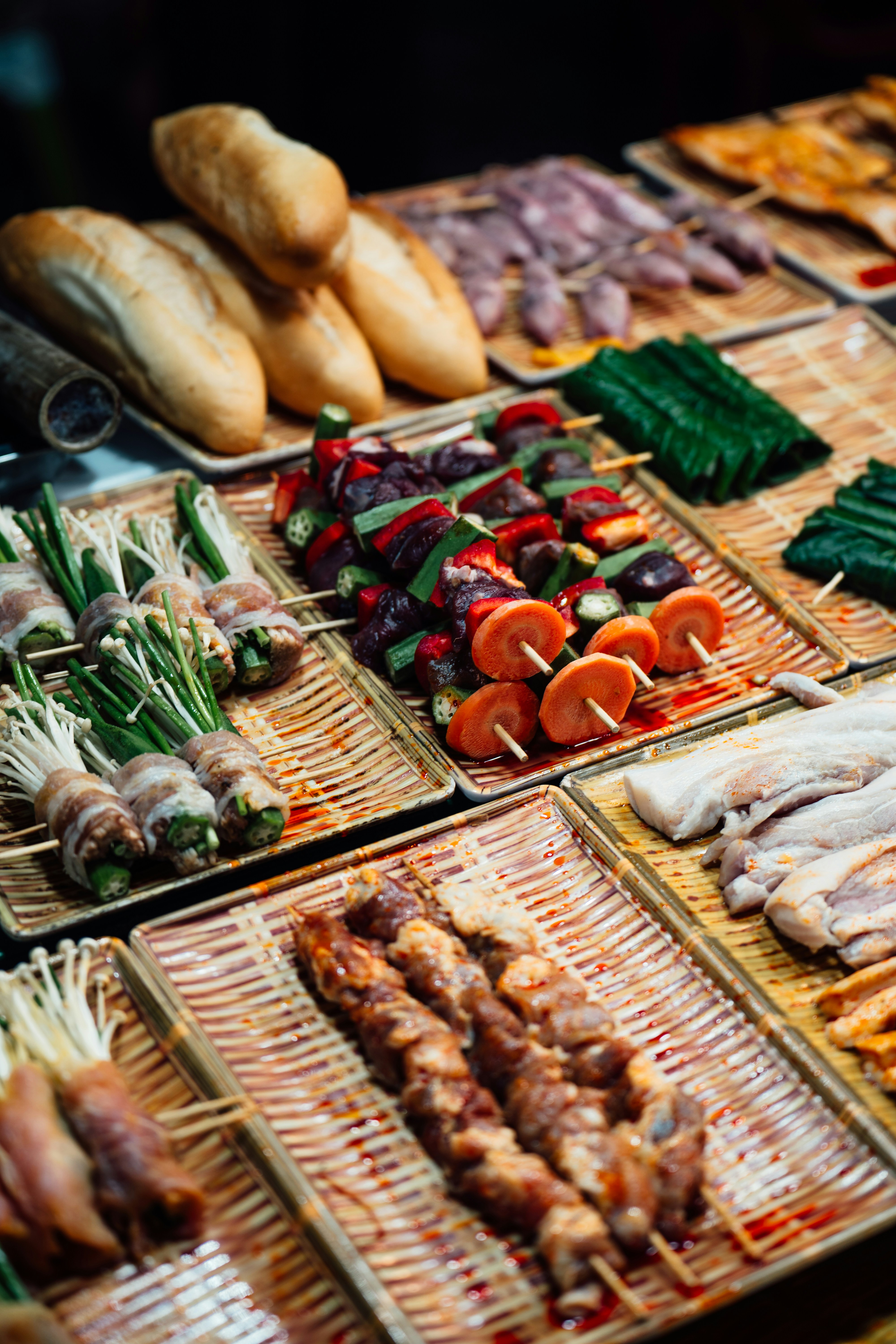 A table topped with lots of different types of food photo – Free Food ...