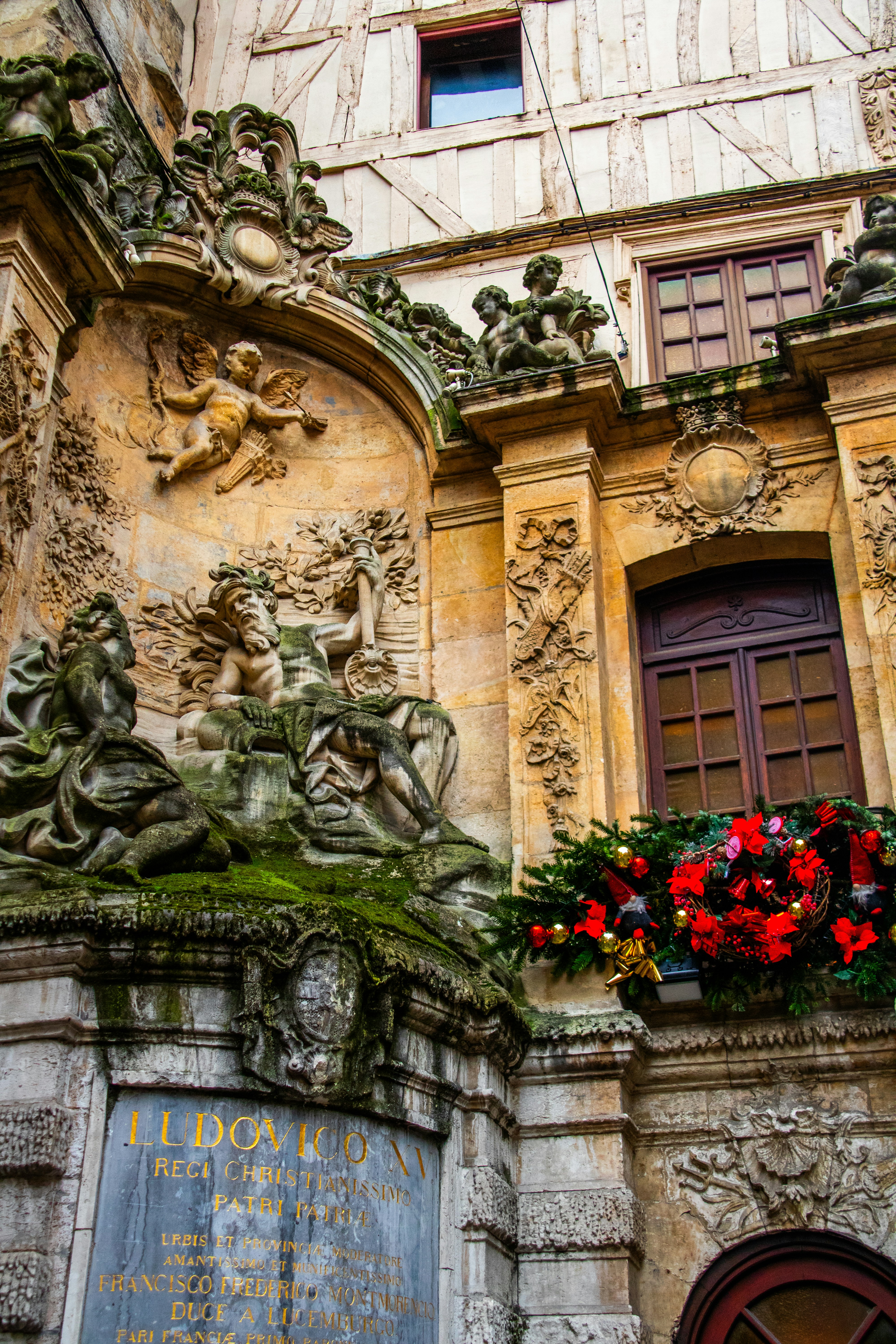 Moss-Kissed Baroque Reliefs Guard the Ludovico Palace Facade
