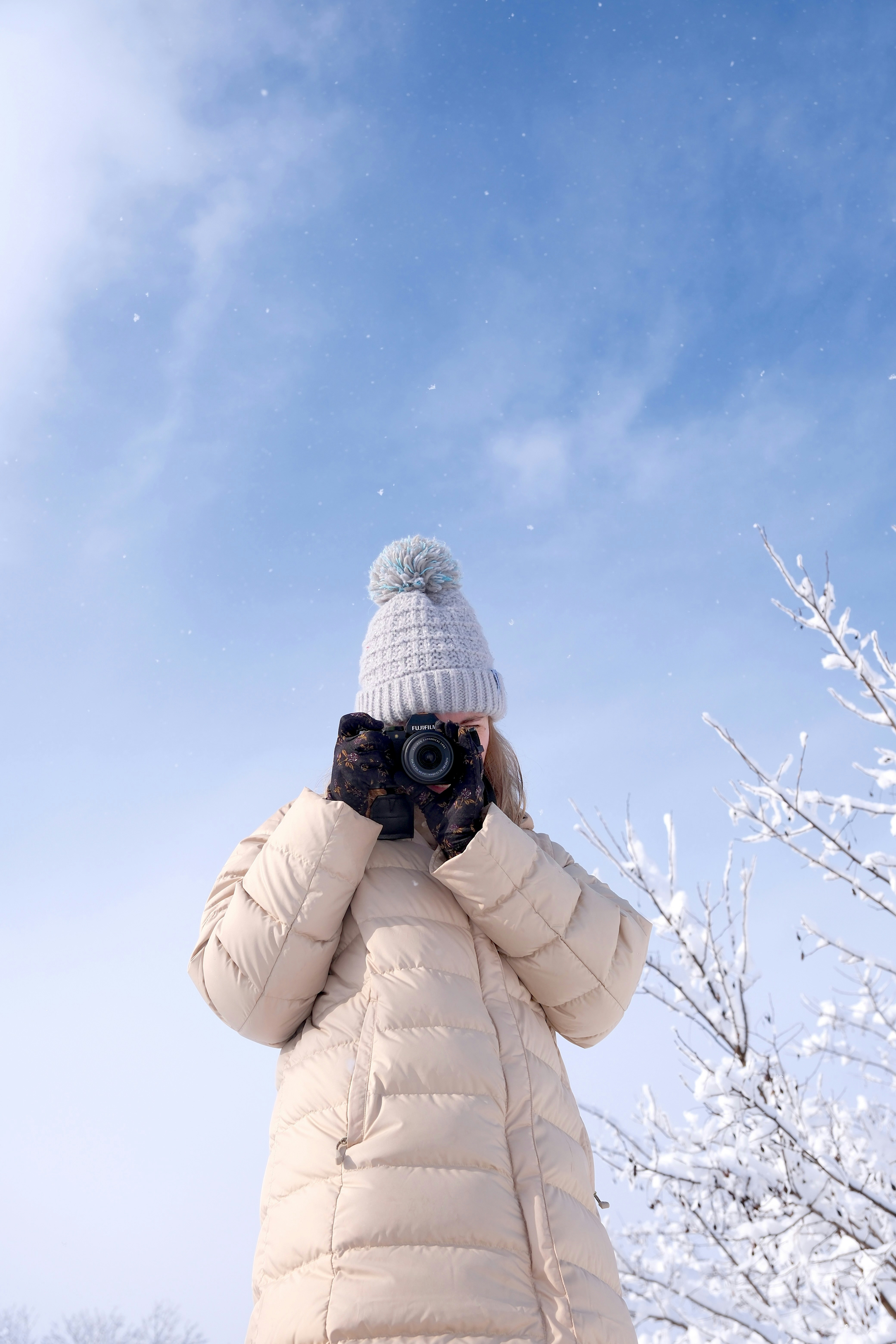 Snowbound Gaze: A Winter Photographer Framing Quiet Light