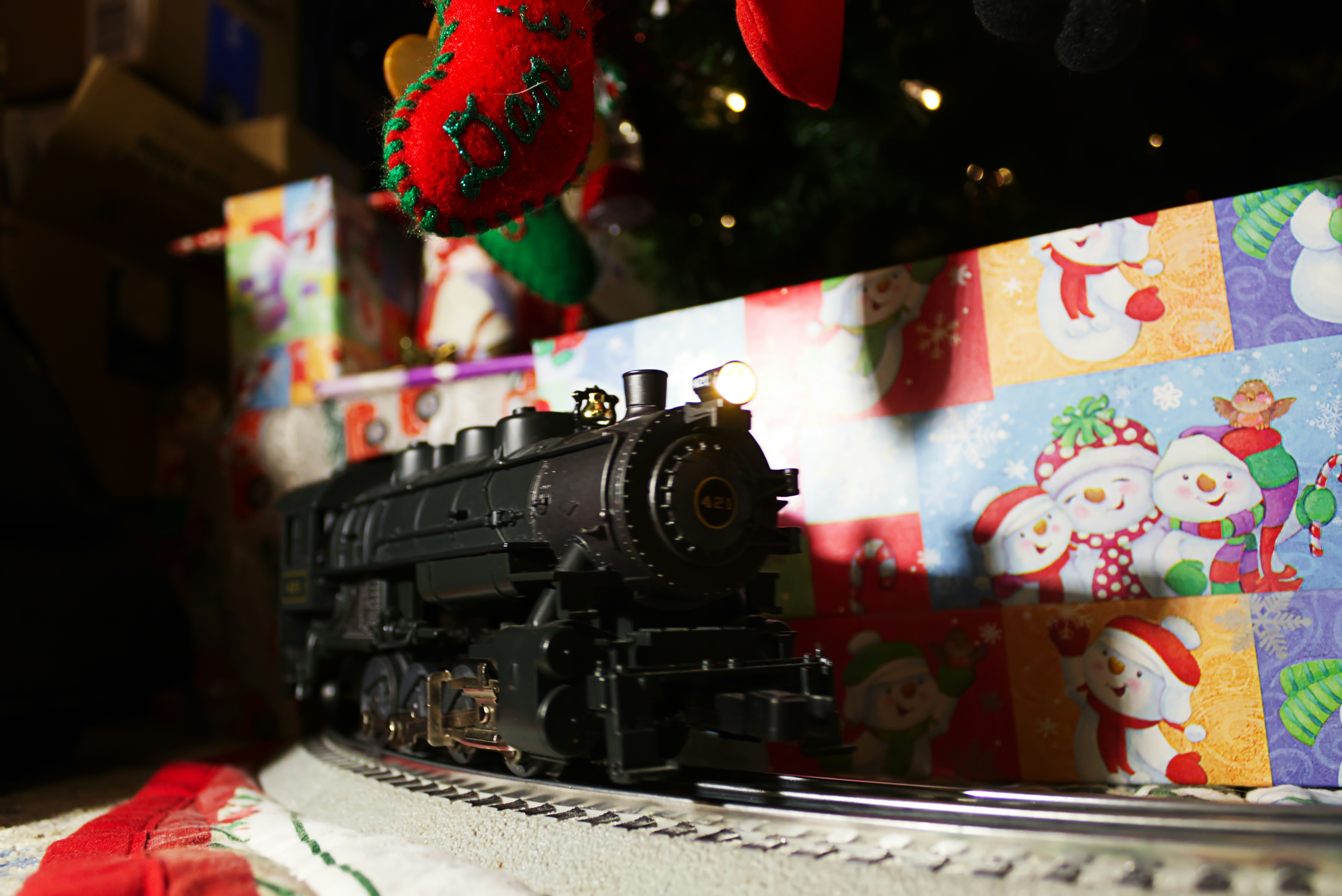 Littlest Locomotive on a Holiday Track