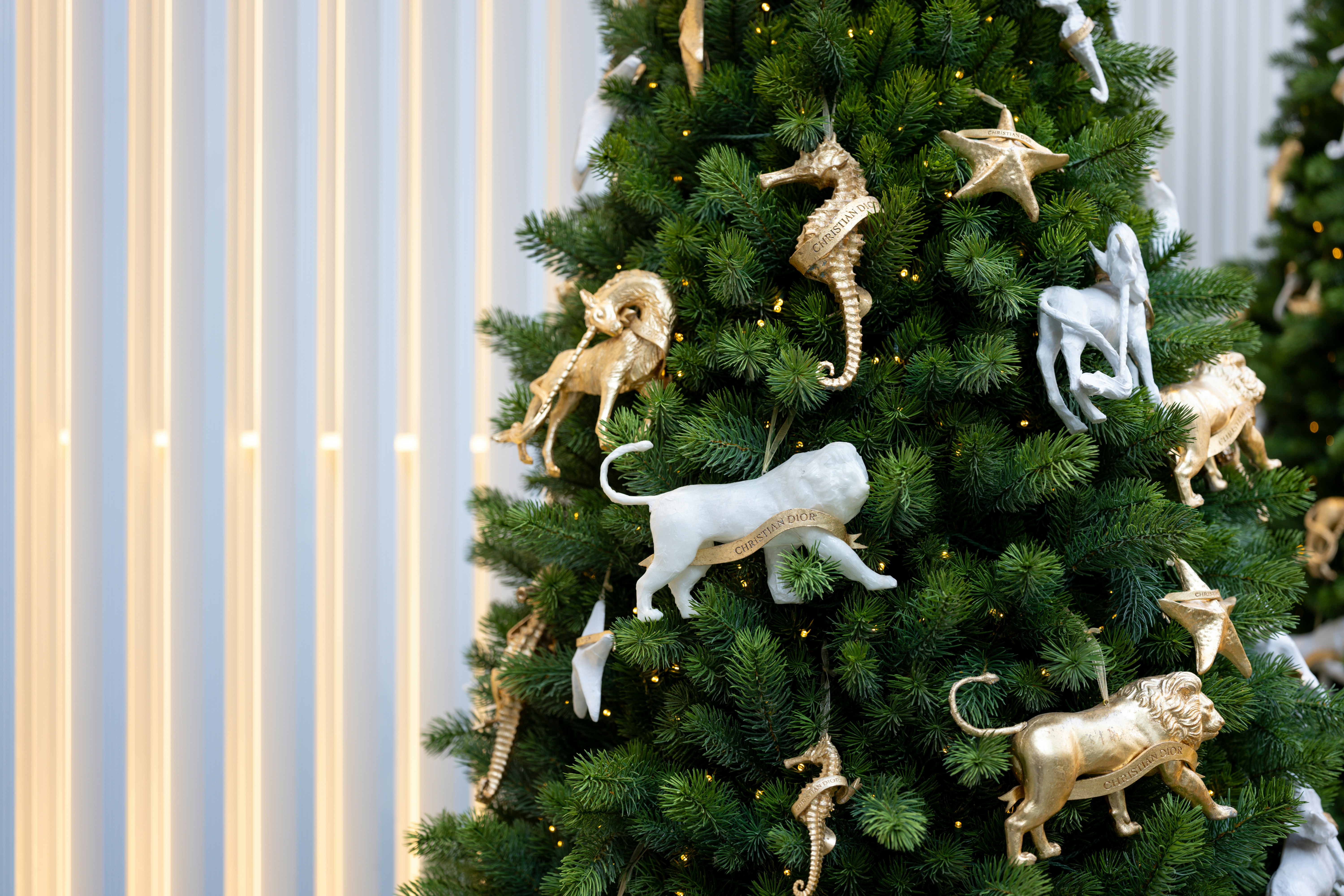 Ornate Holiday Elk Parade on a Velvet Green