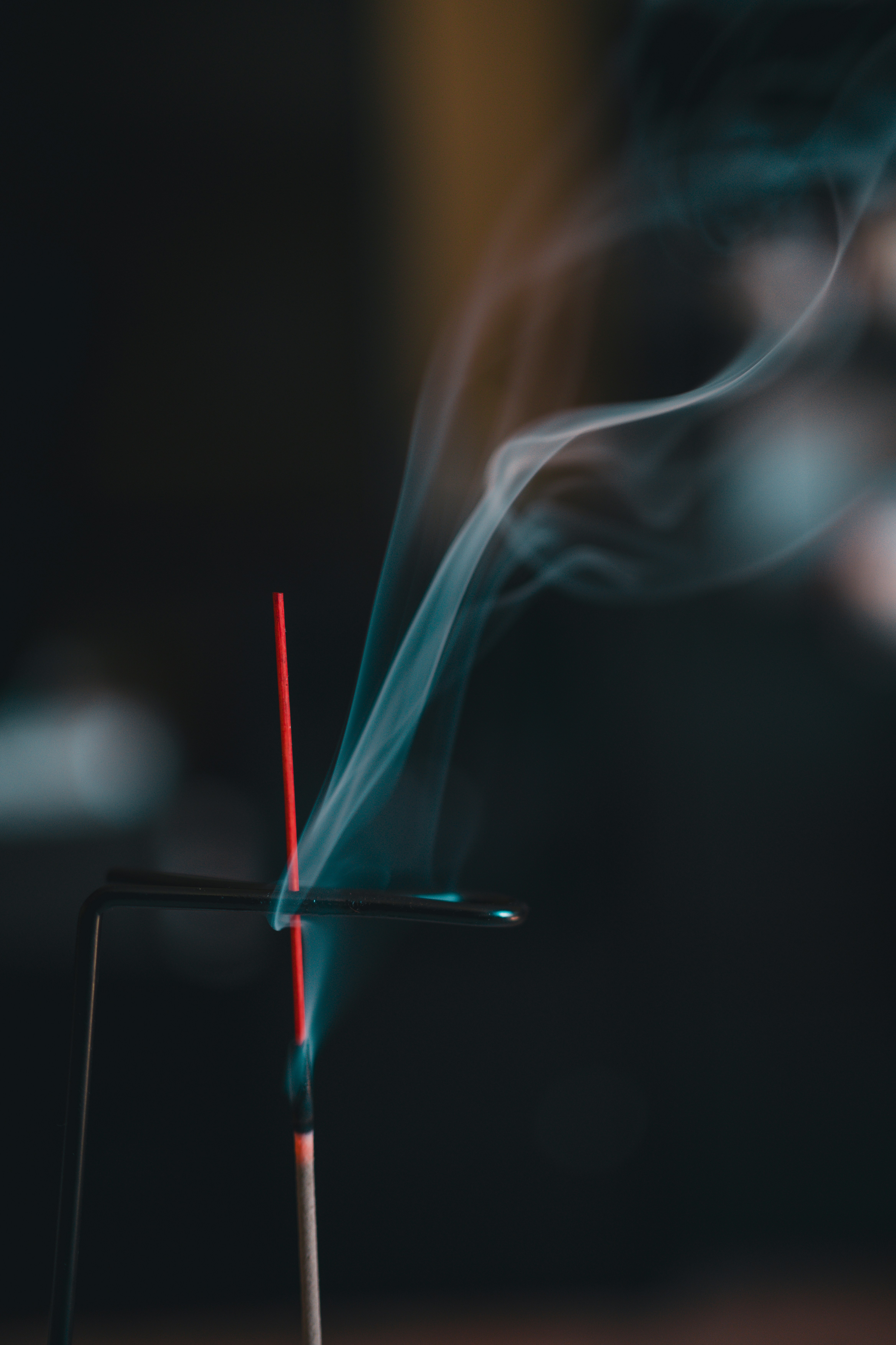 A smokestack with a red stick sticking out of it photo – Free Las rozas ...