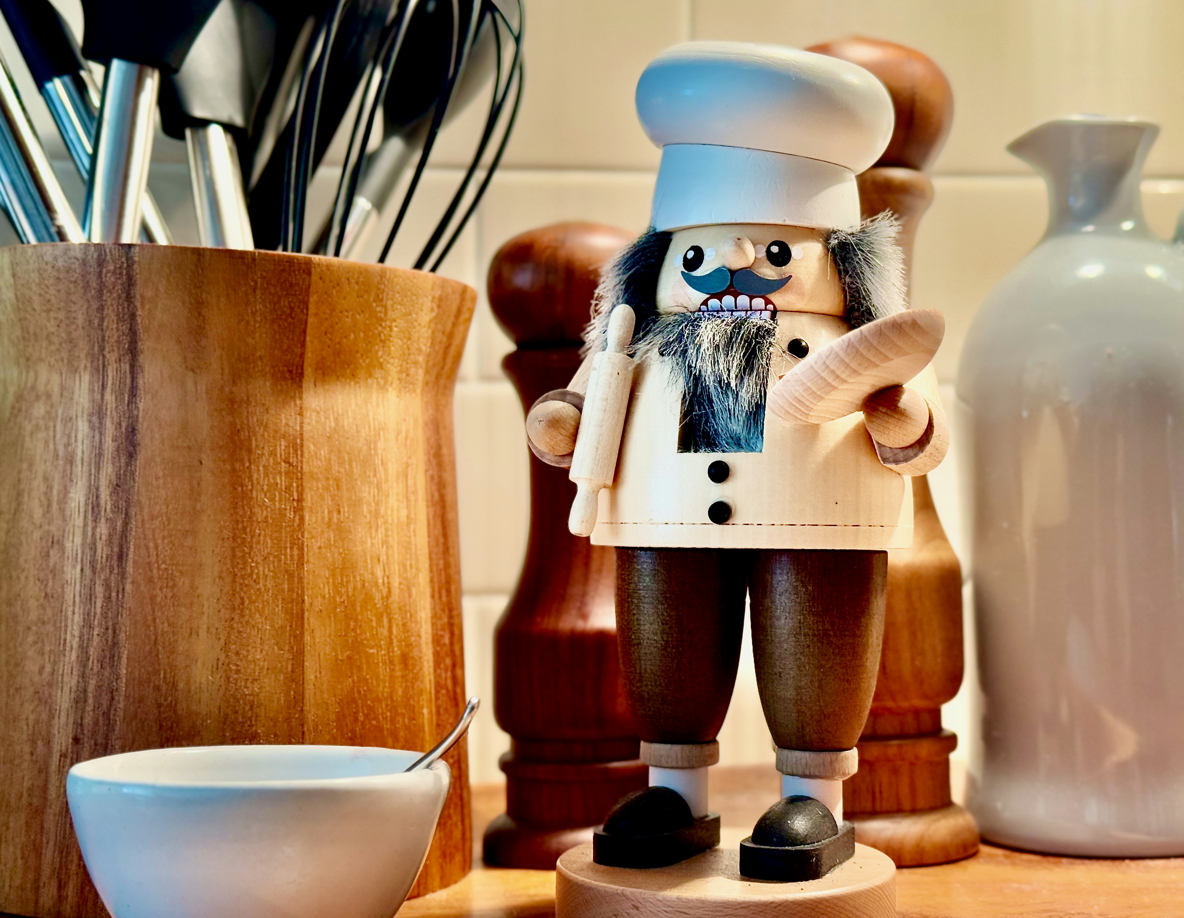 Whimsical Chef Amidst Culinary Tools