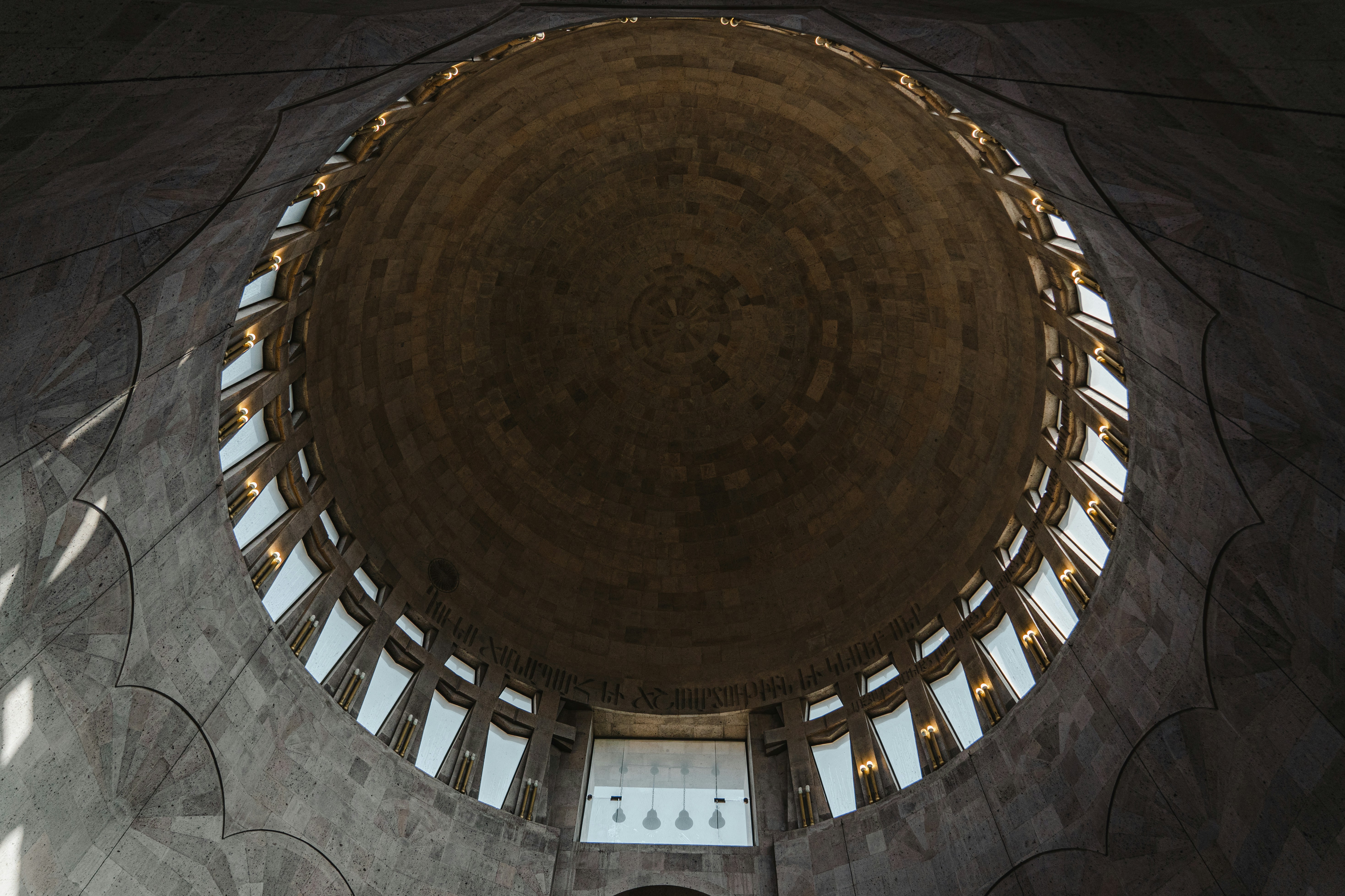 Dome of Light: Vertical Arches Framing a Shadowed Center