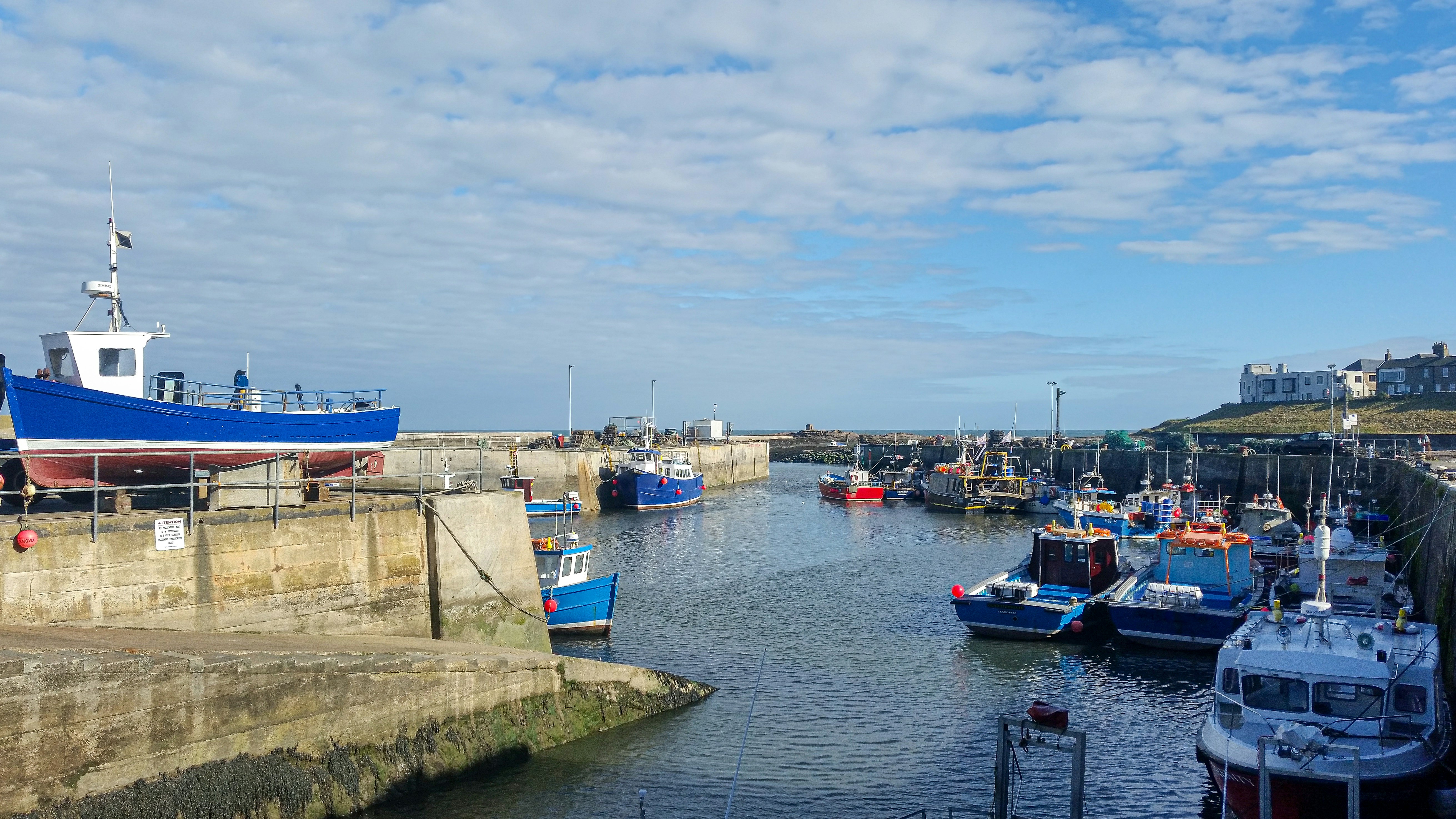 Tranquil Morning at Seahouses Dock