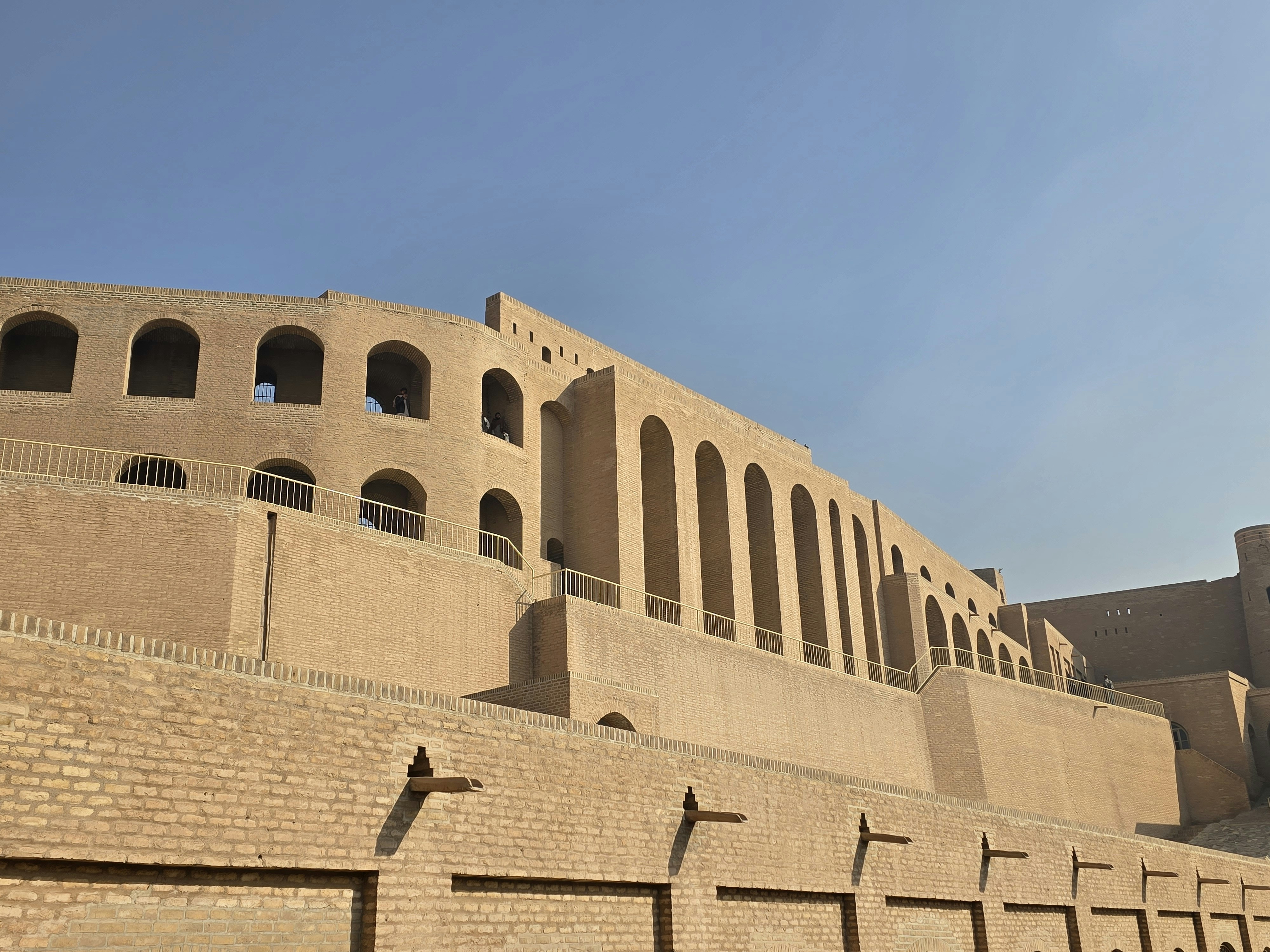 Sunlit Arches Over a Historic Fortress