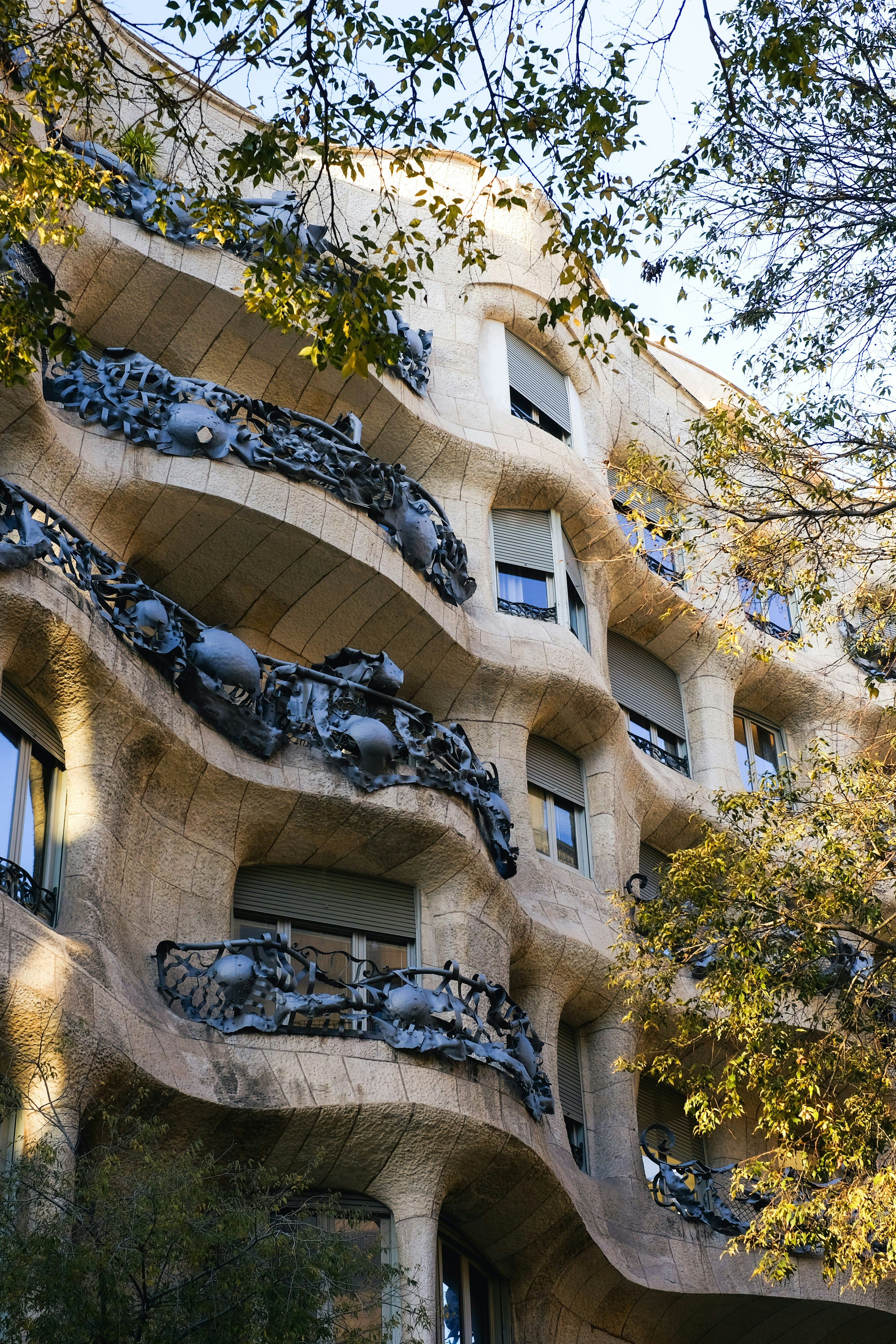 Gaudí's Stone Waves: Balconies Carved into Barcelona's Facade