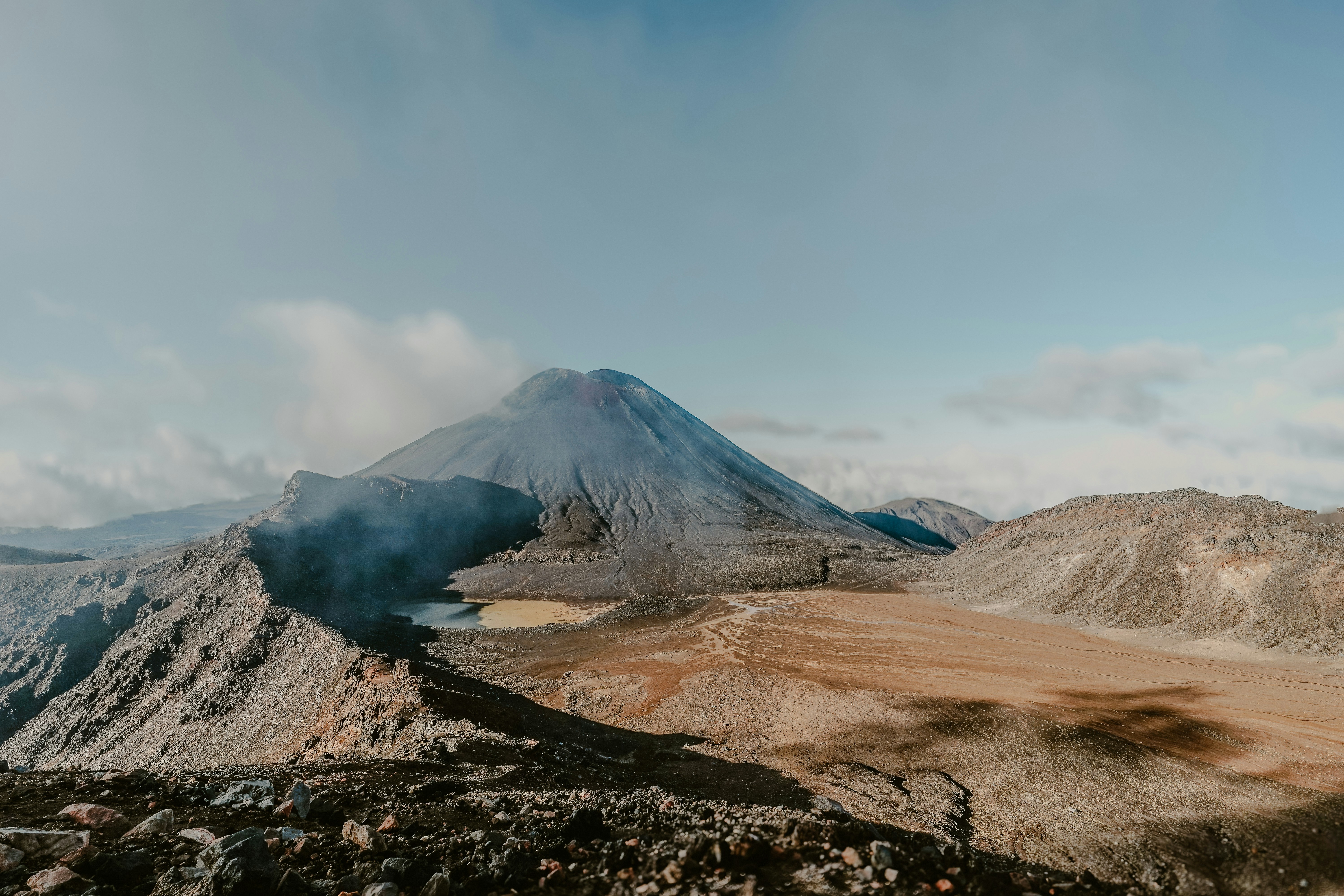 Summit of Silence: Lone Volcano Over a Deserted Caldera