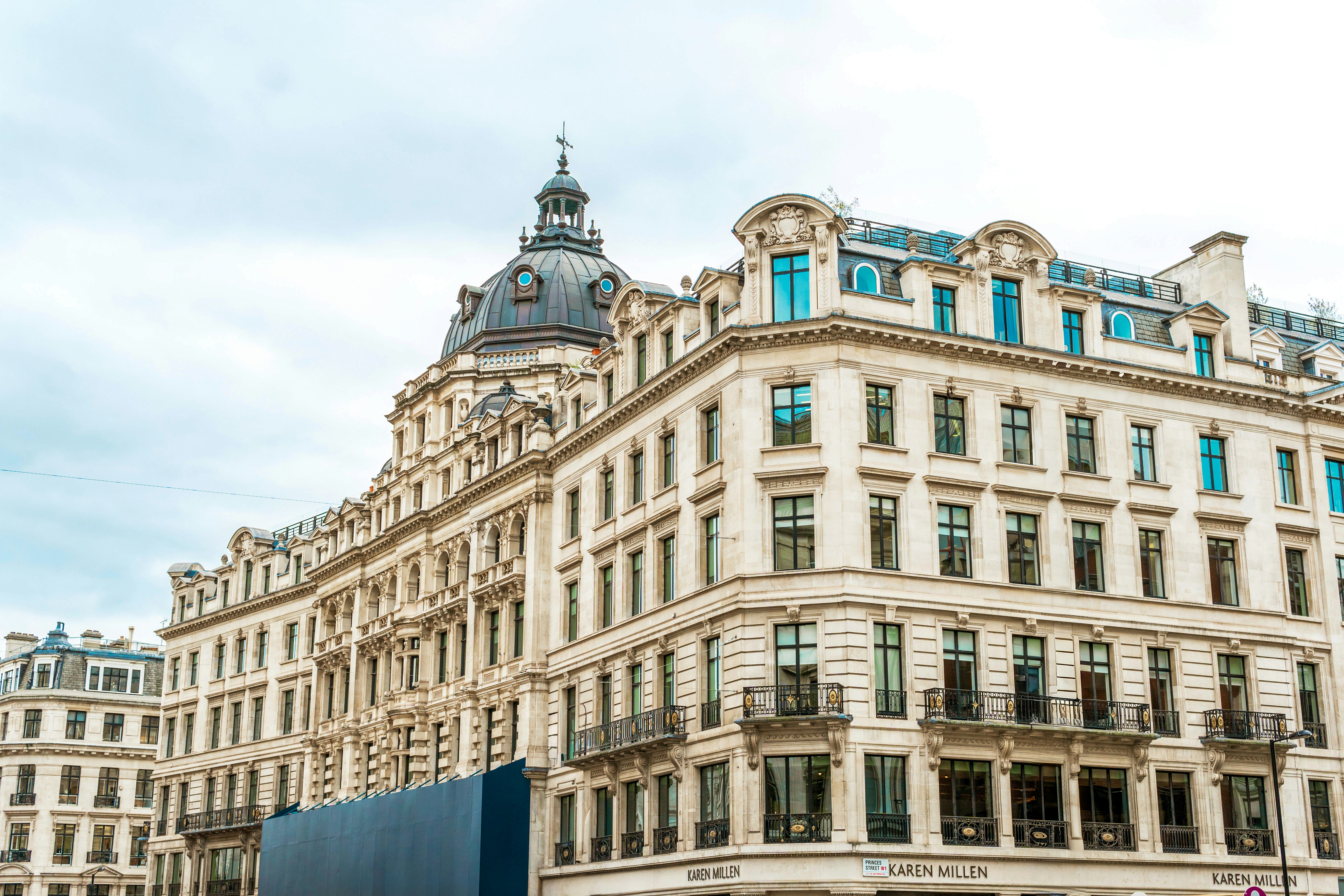 Regent Street, London, UK | A large building with many windows in a city