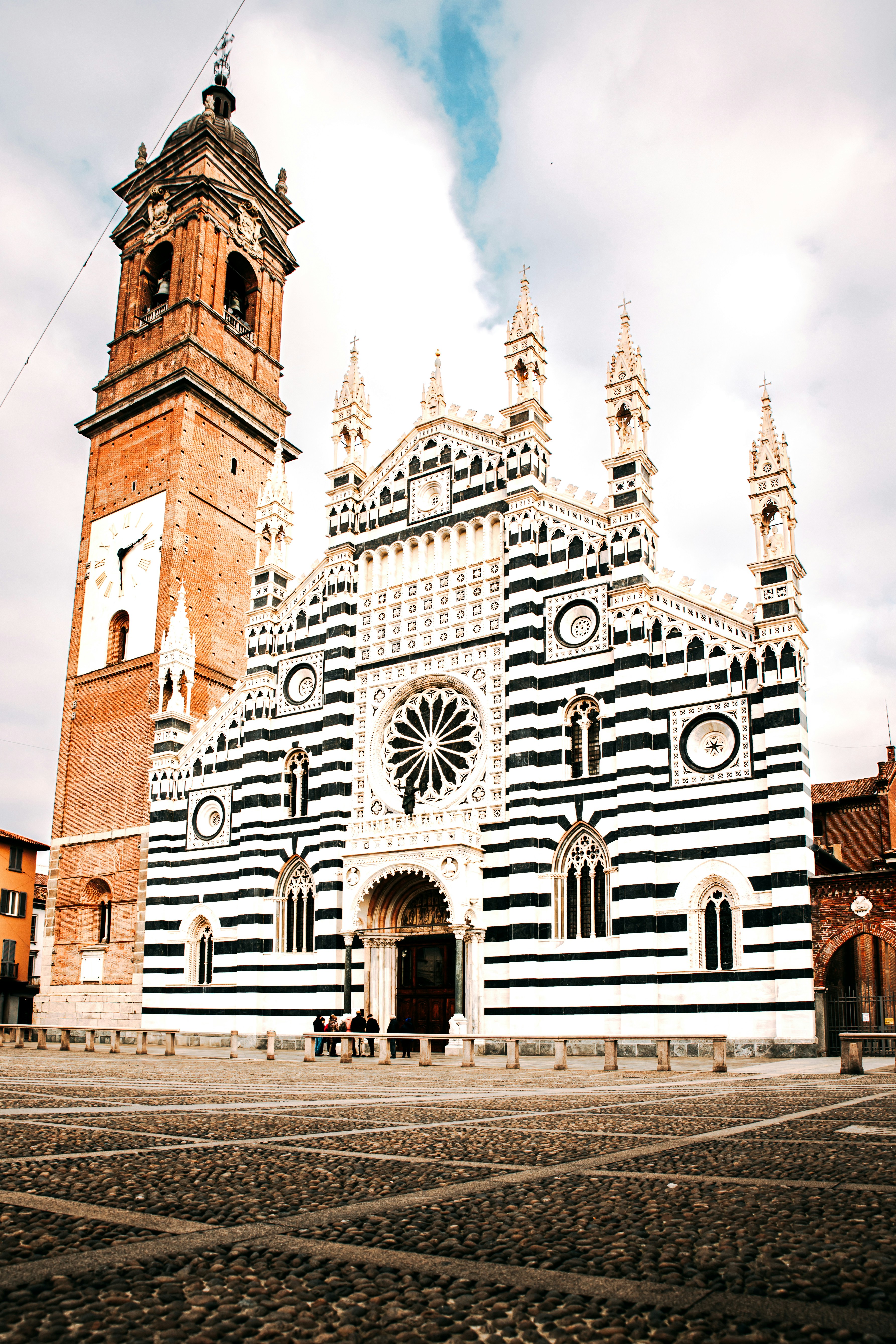 Monochrome Majesty: The Striped Facade