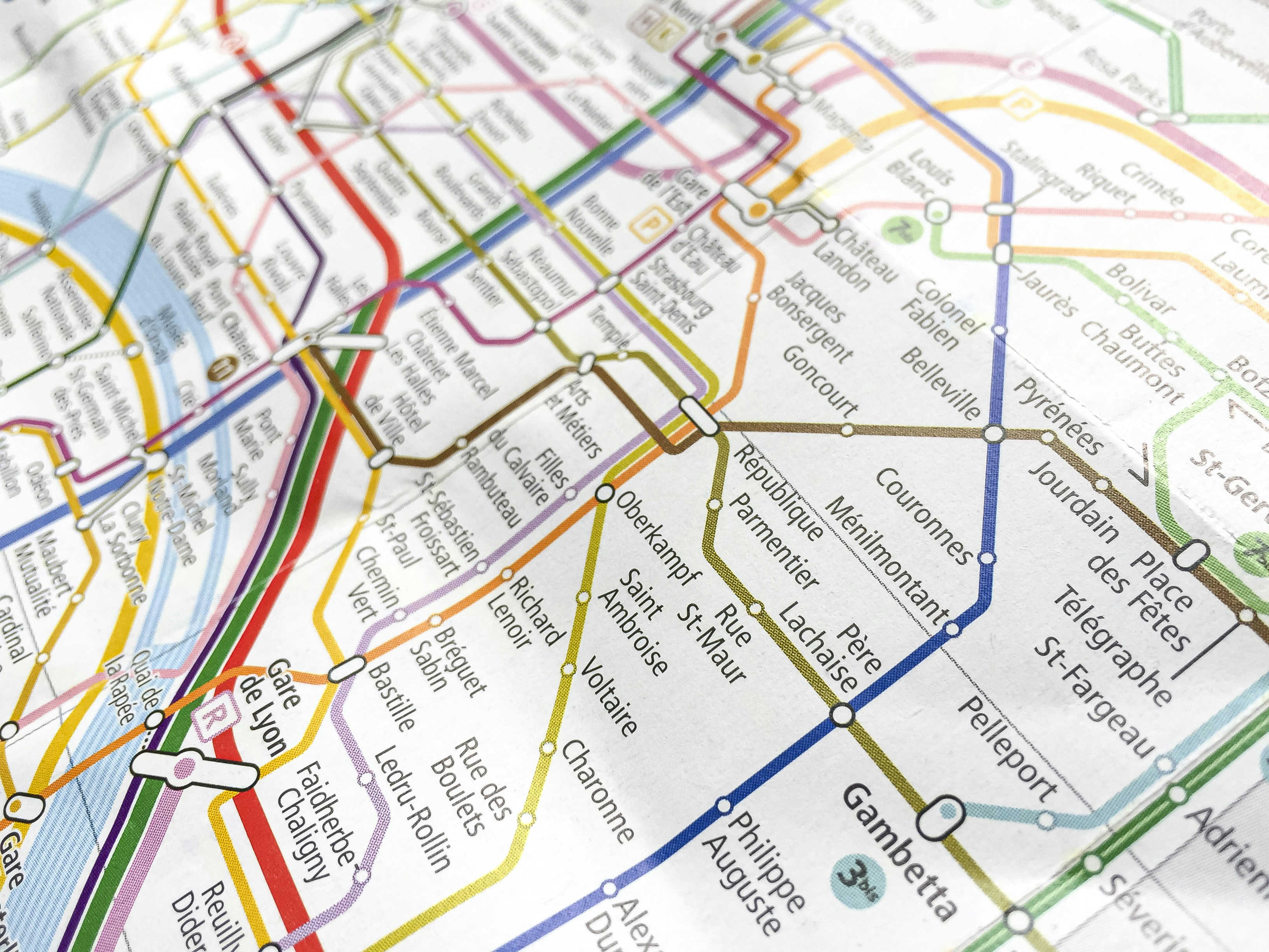 Paris metro map