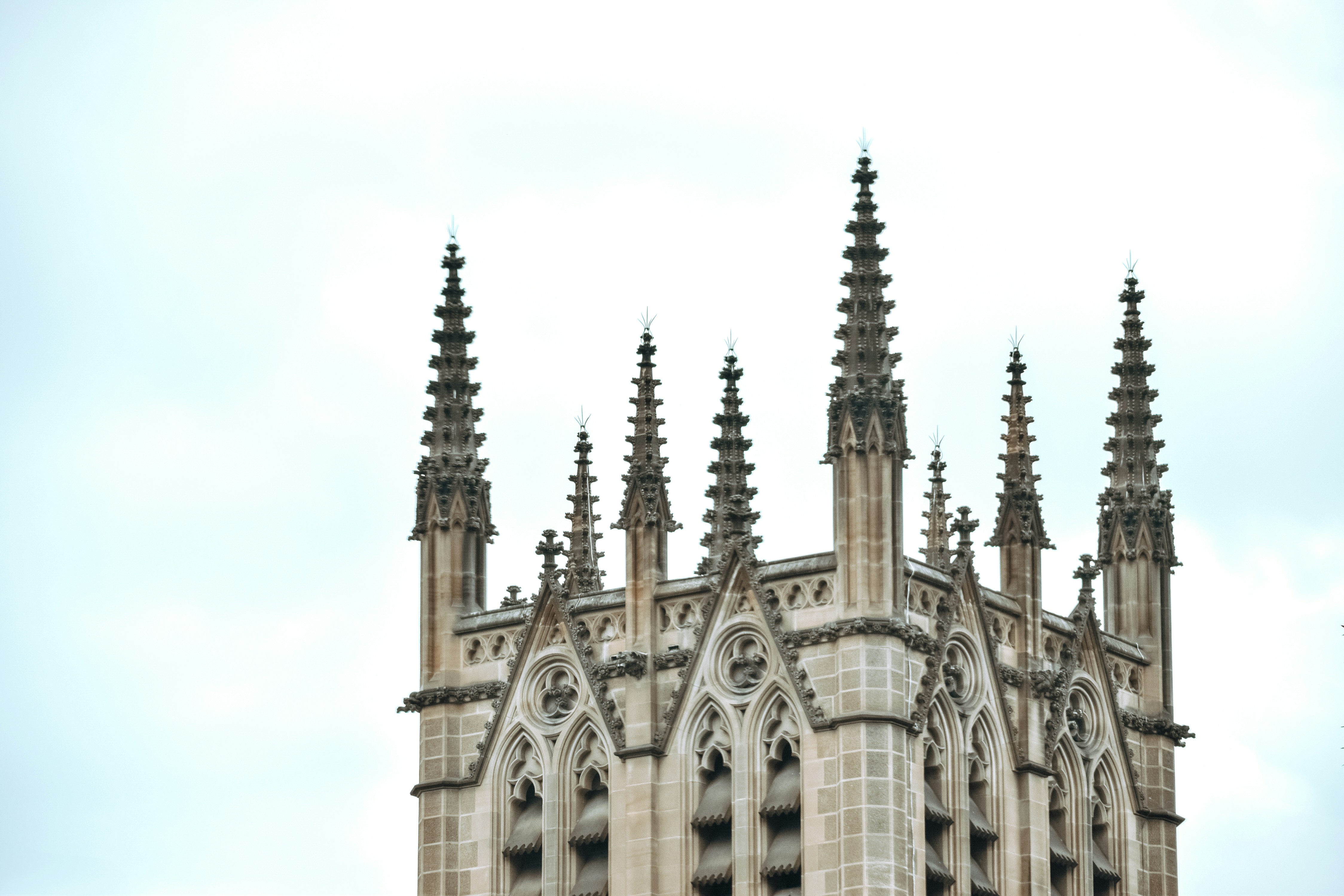 Crowned in Stone: The Central Spires of a Gothic Cathedral