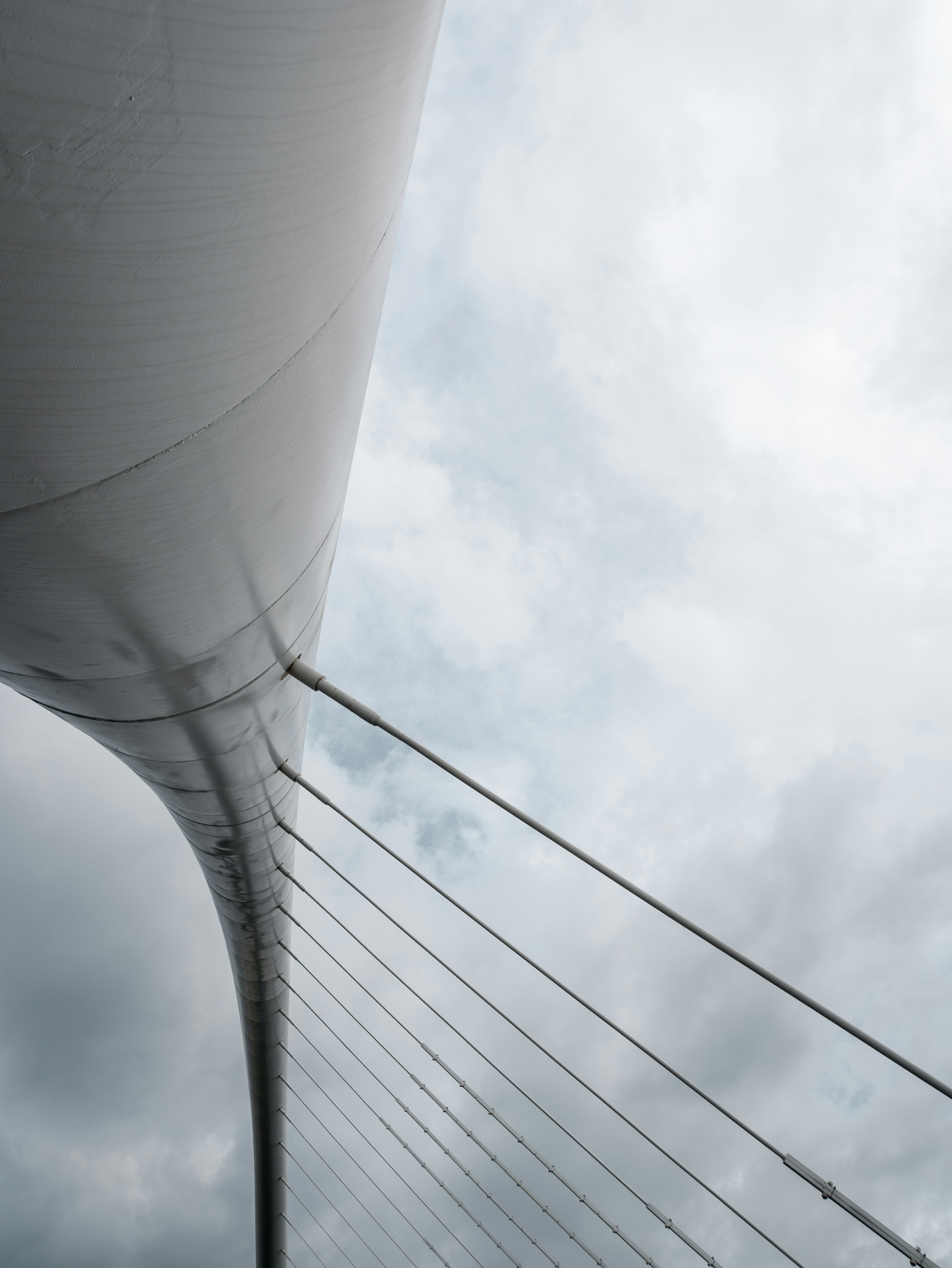 A view of a bridge from the ground photo – Free Cable-stayed bridge ...