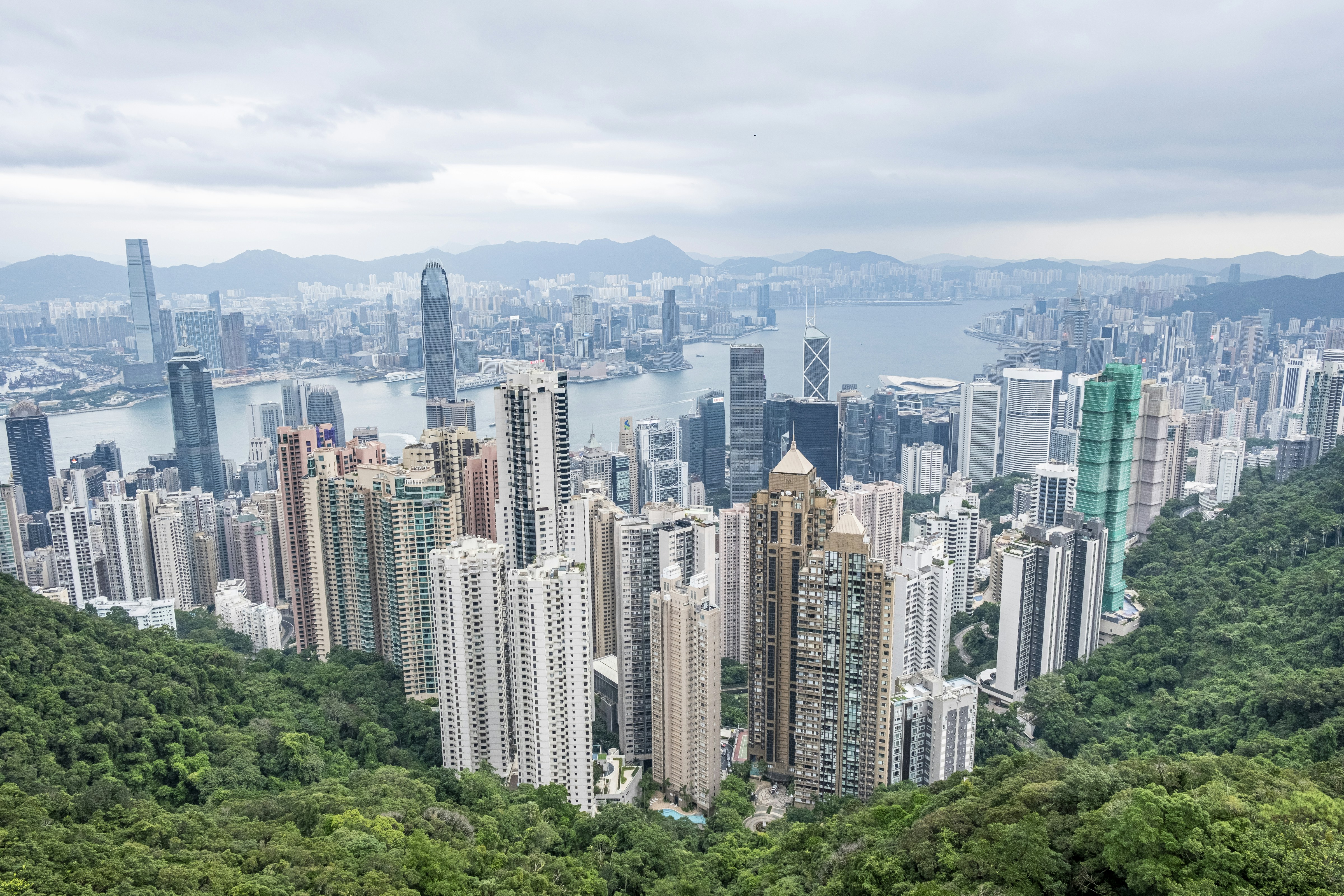 A view of a city from a high point of view photo – Free Hong kong Image ...