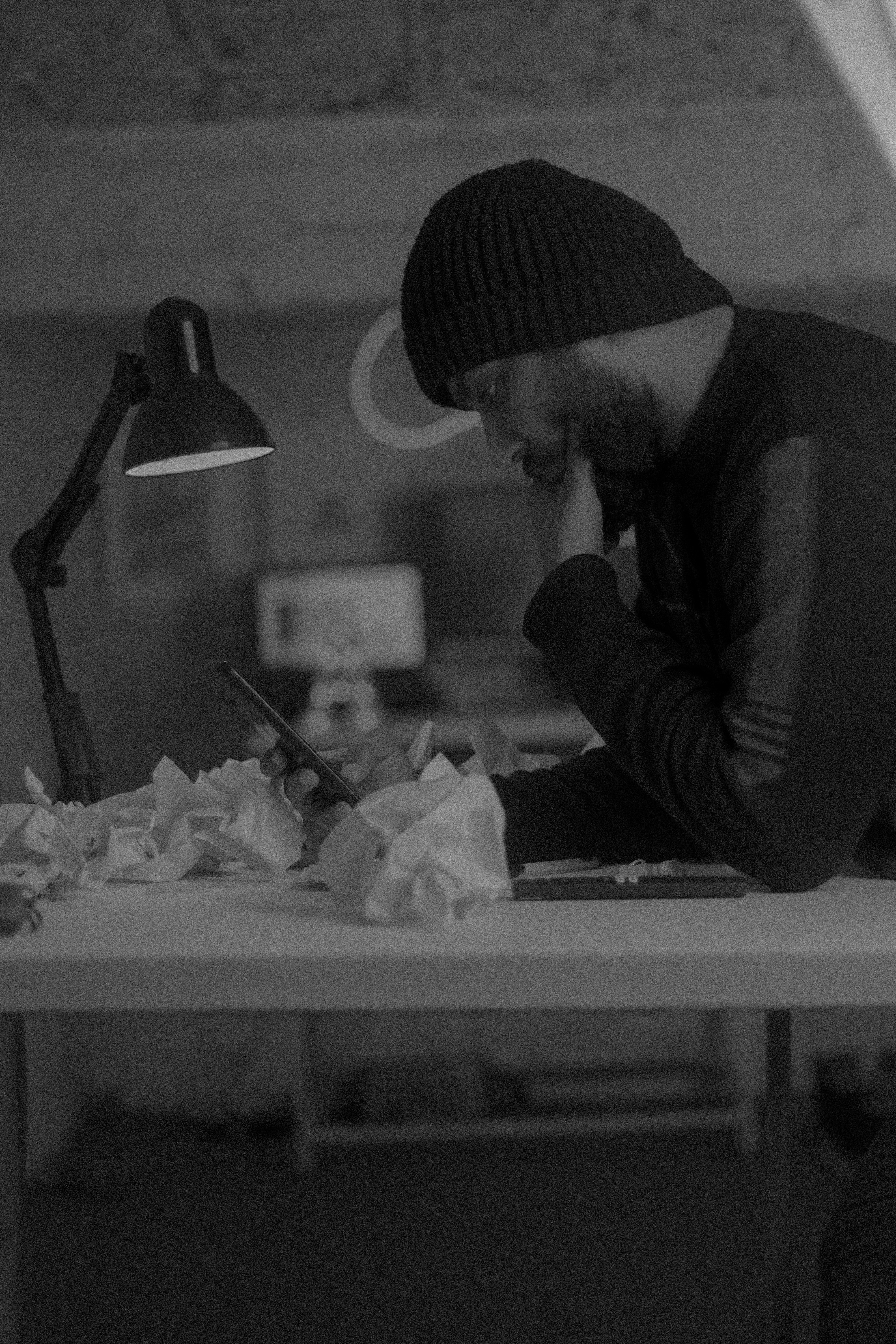 Bearded Designer at Diligent Desk