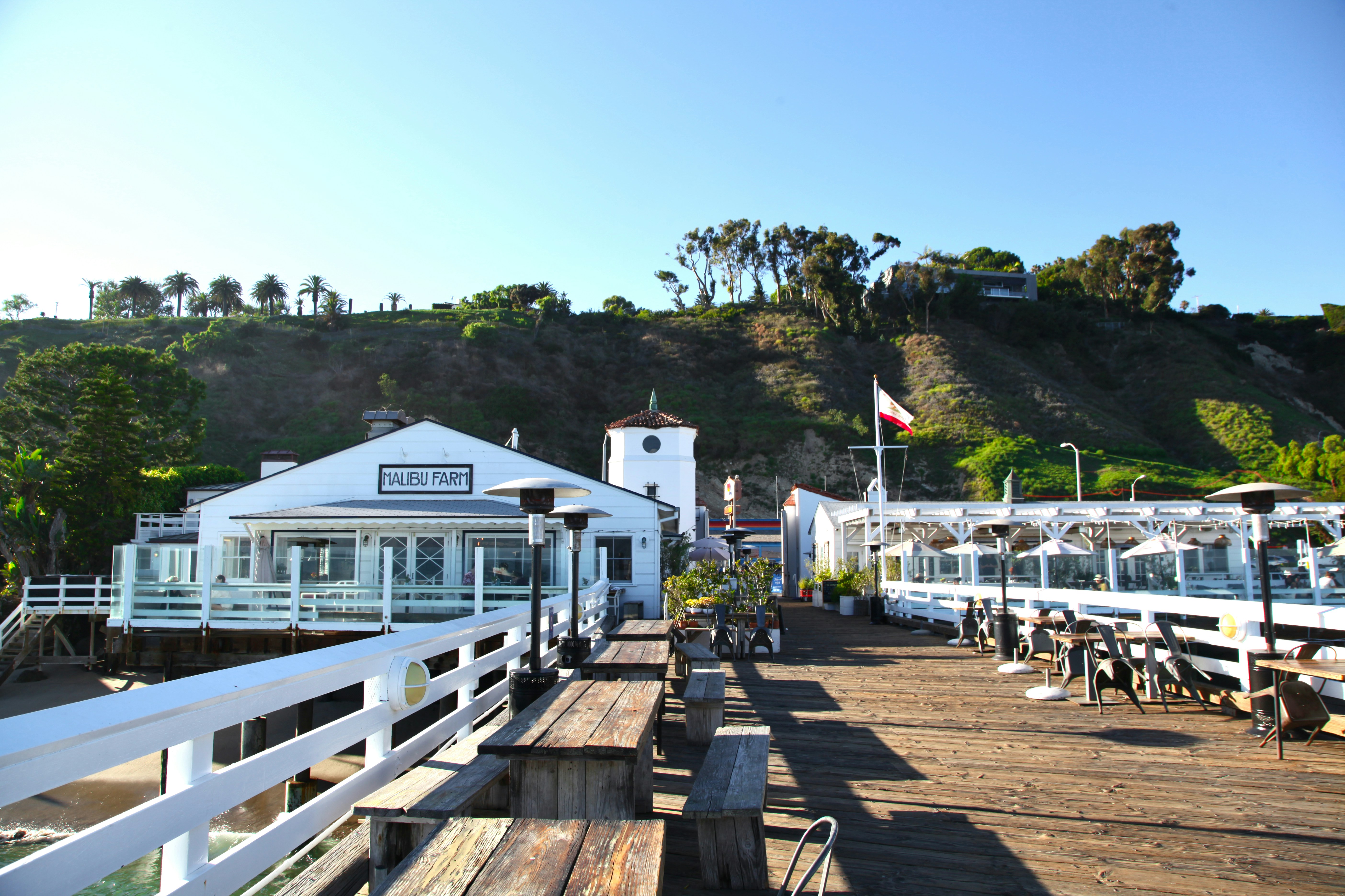 Sunlit Boardwalk to Balducci’s Harbor Oasis