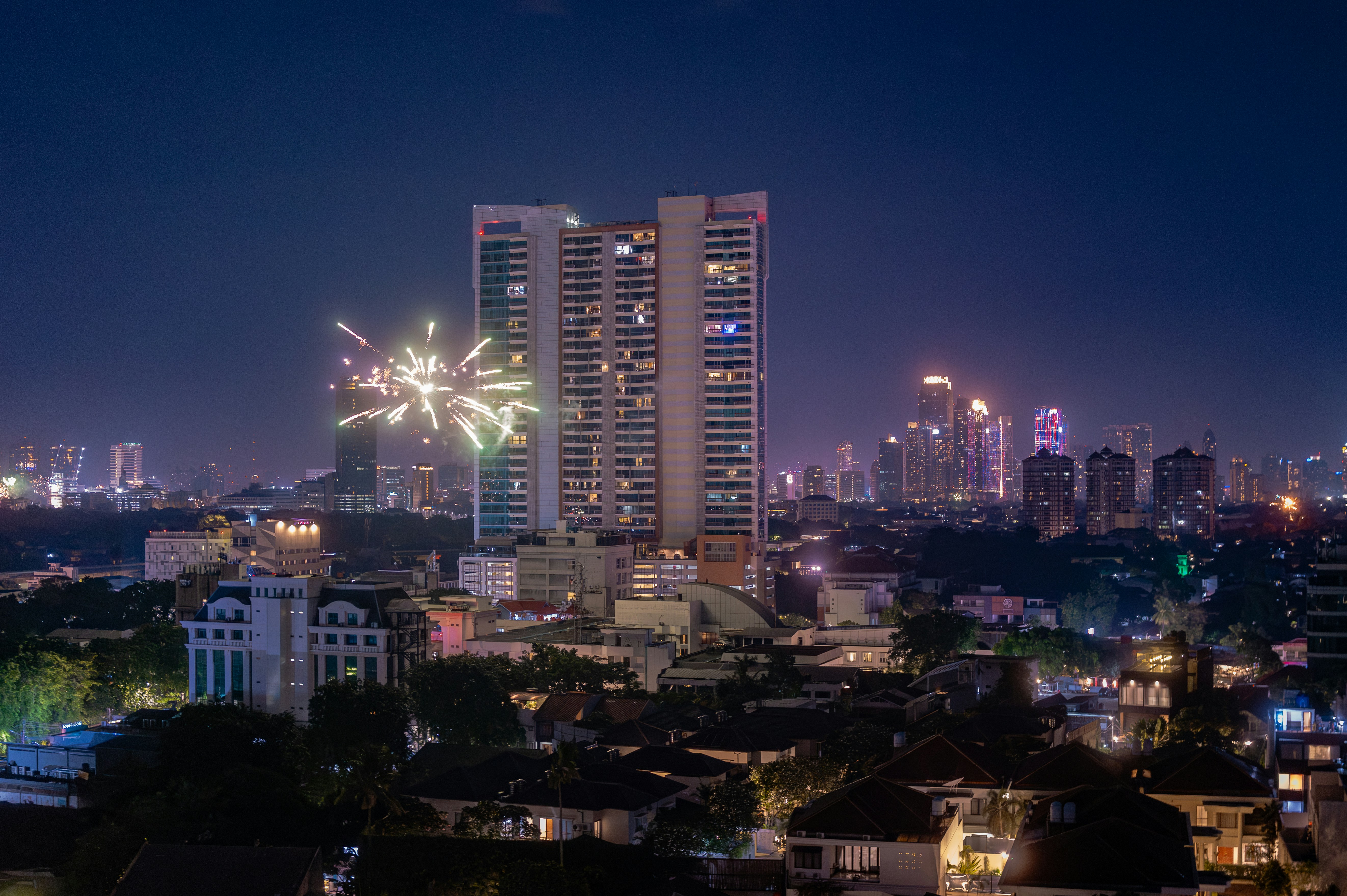 Jakarta Skyline on New Years Eve
