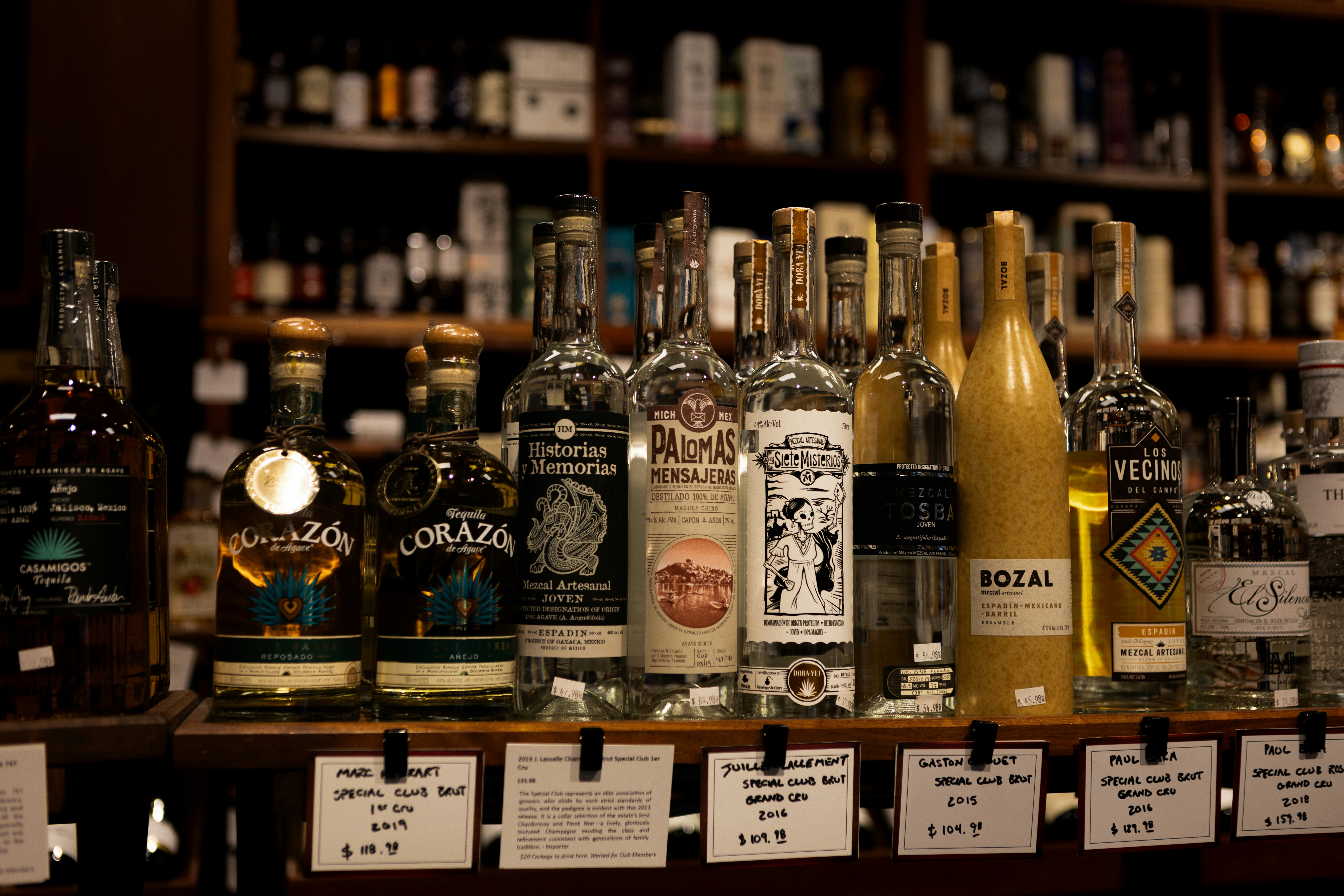 Center Shelf Serenade: A Quiet Row of Bottled Spirits