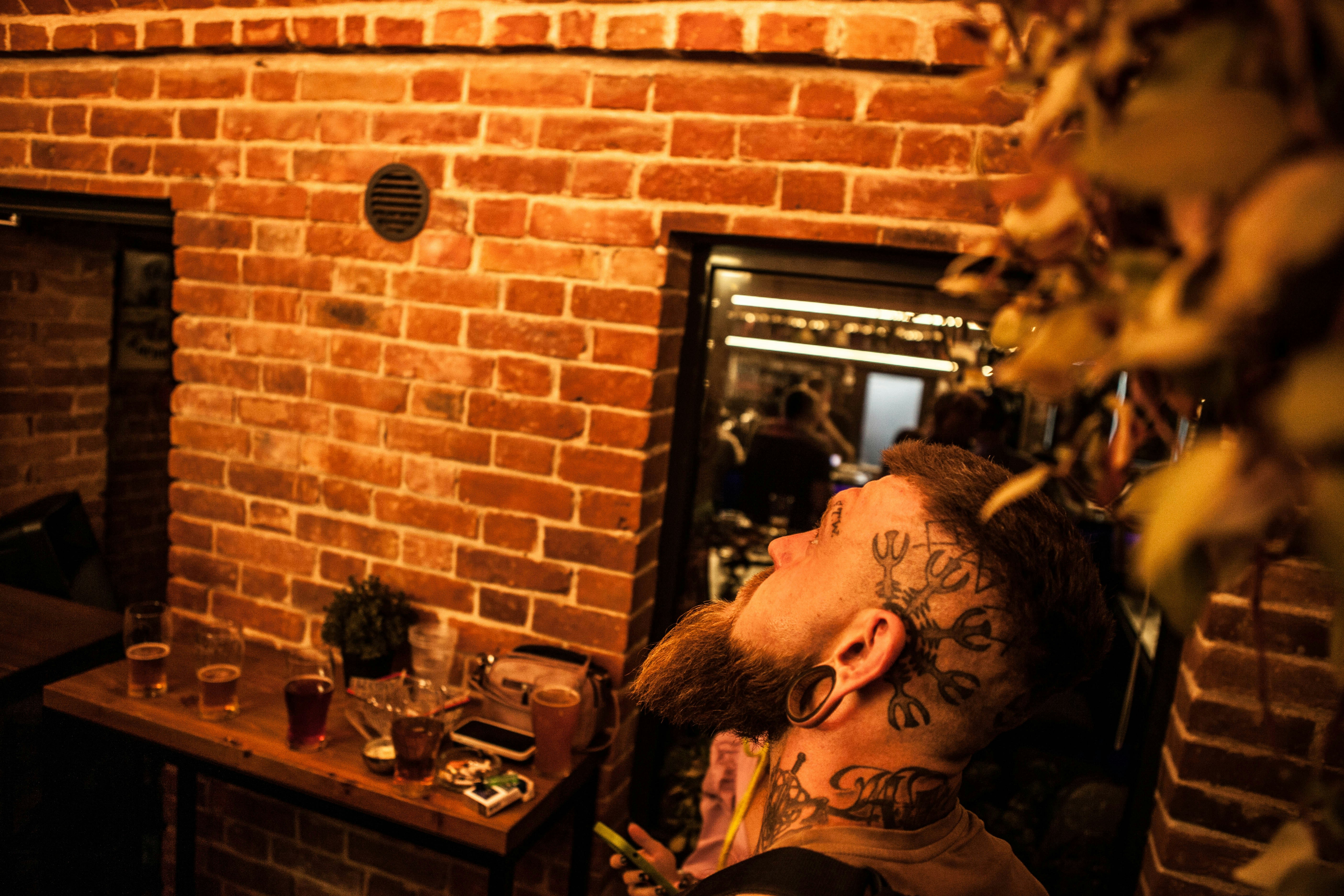 Toasting in Ink Under Brick Barlight
