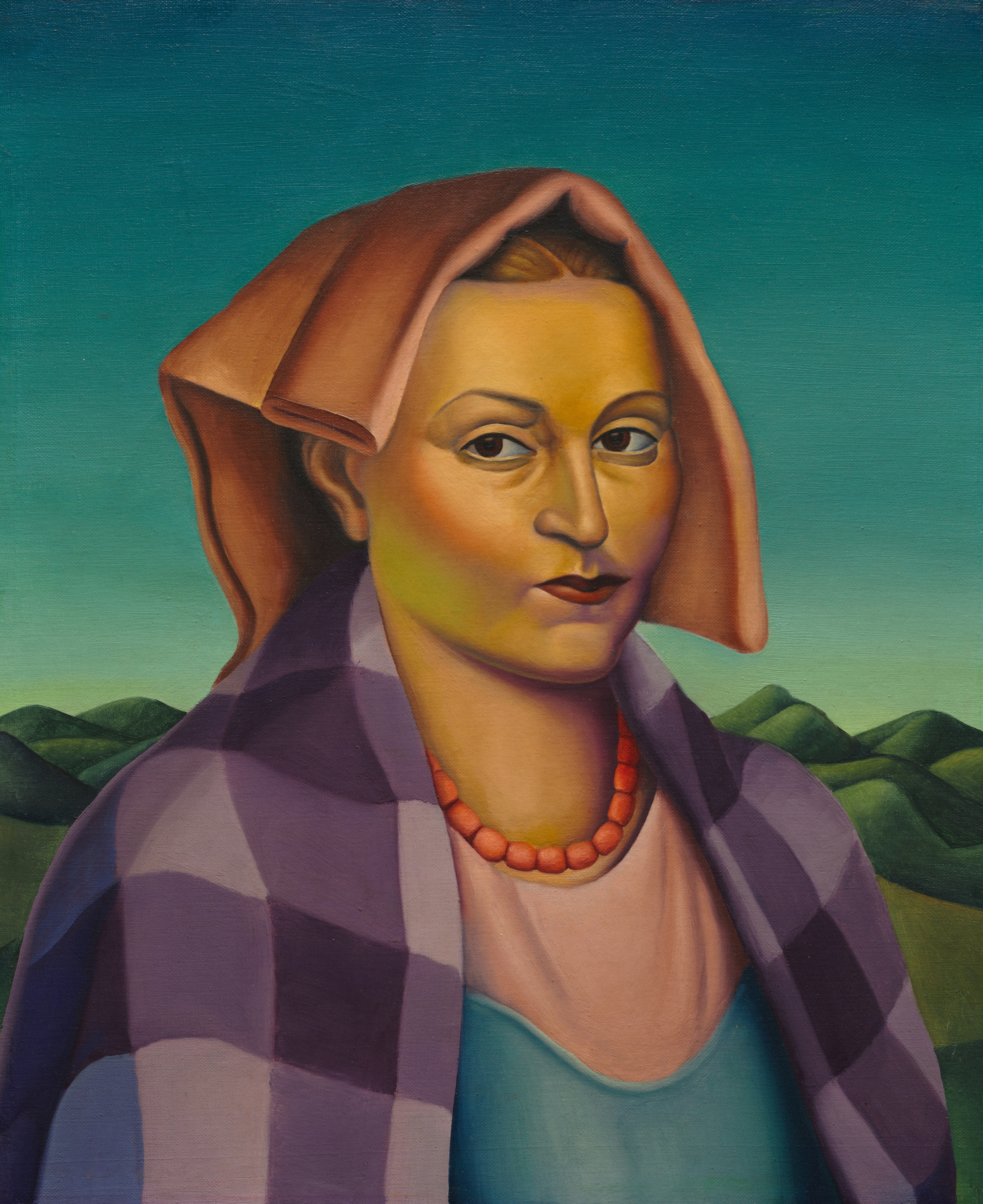 A Woman of the Sabines 1928 Clarence Holbrook Carter (American, 1904–2000) America, Ohio, Cleveland oil on canvas Unframed: 55.3 x 46.4 cm (21 3/4 x 18 1/4 in.) Hinman B. Hurlbut Collection 1929.1976