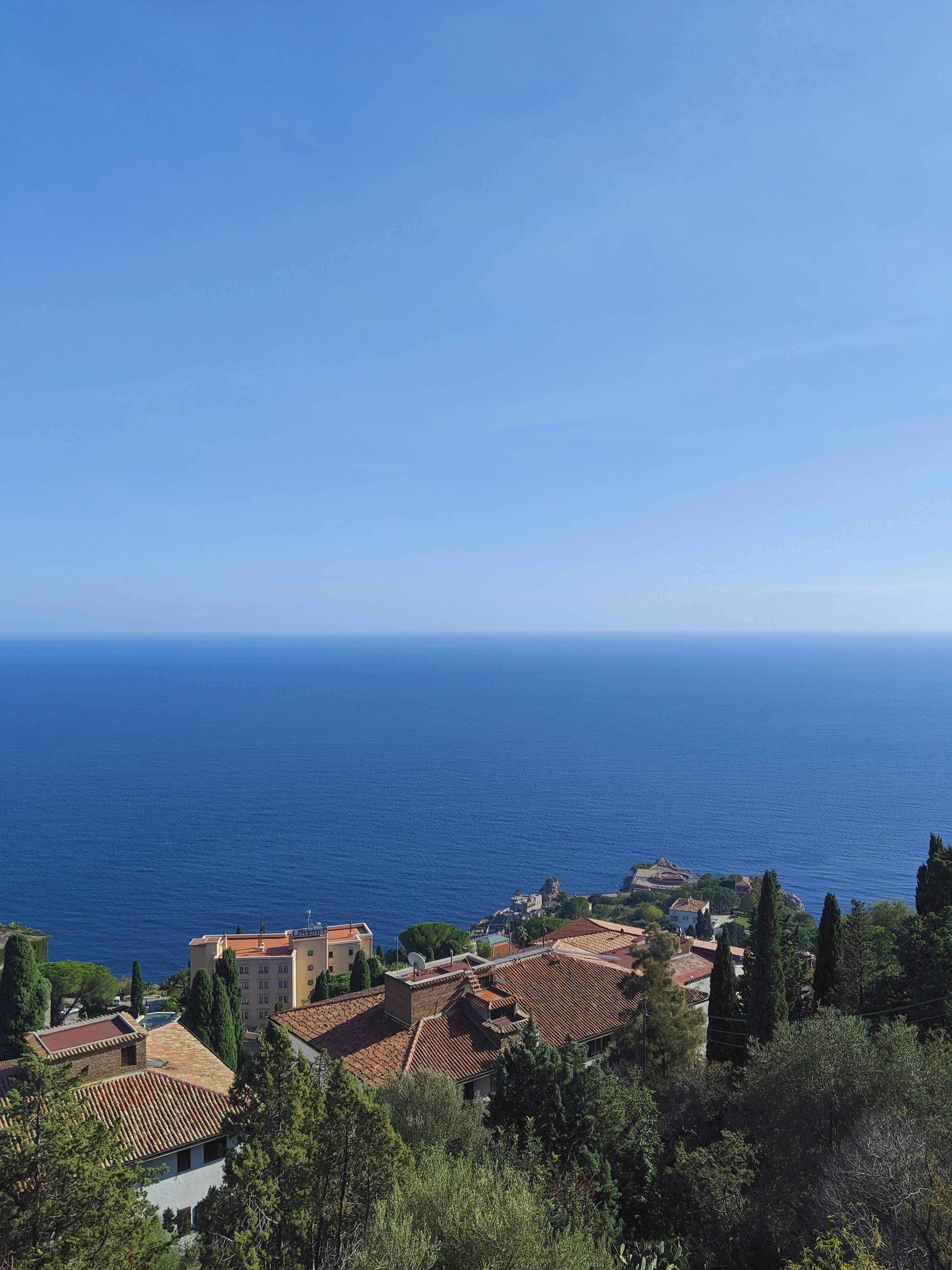 Mediterranean Vista Over Taormina Rooftops