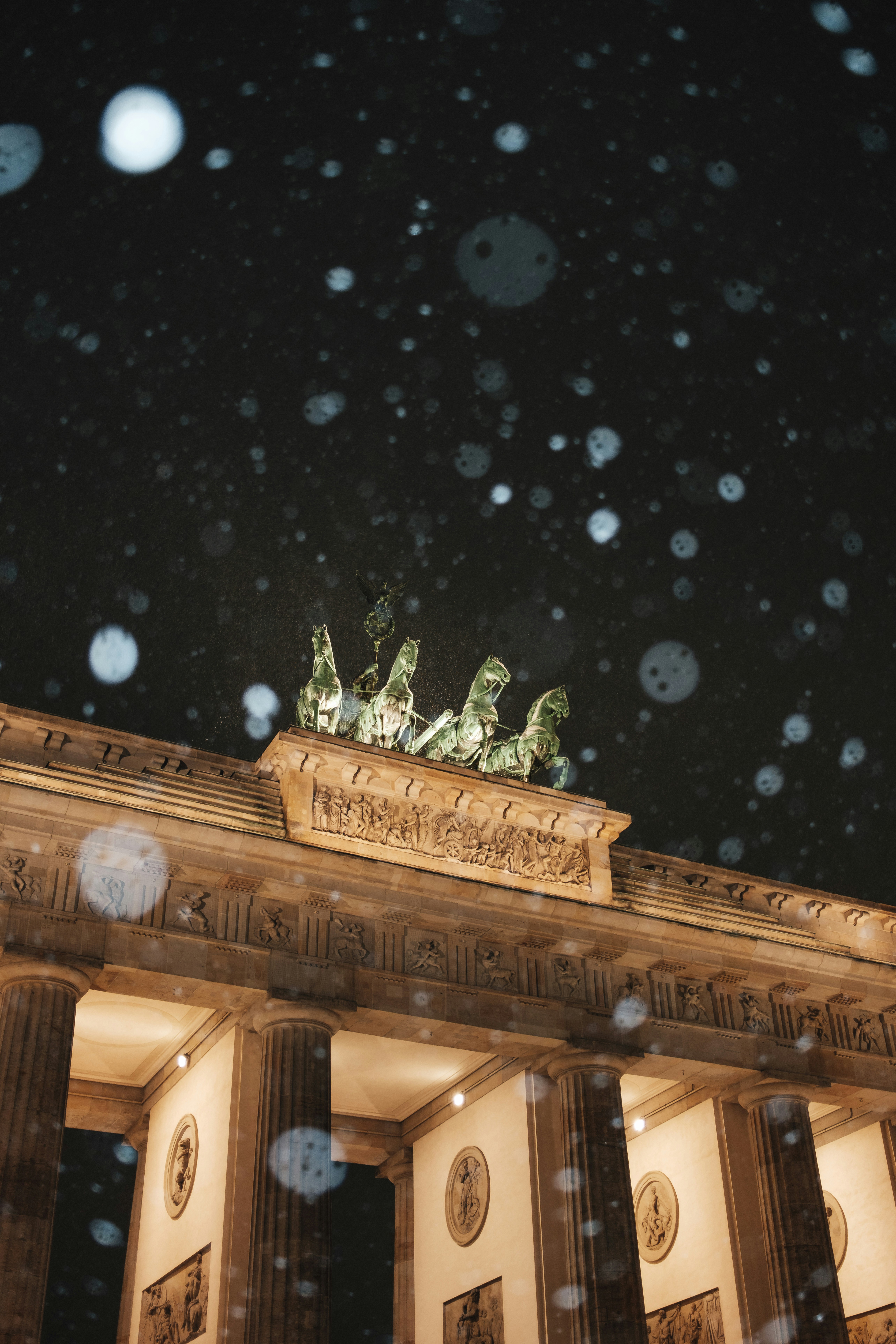 Snowfall Symphony at the Brandenburg Gate