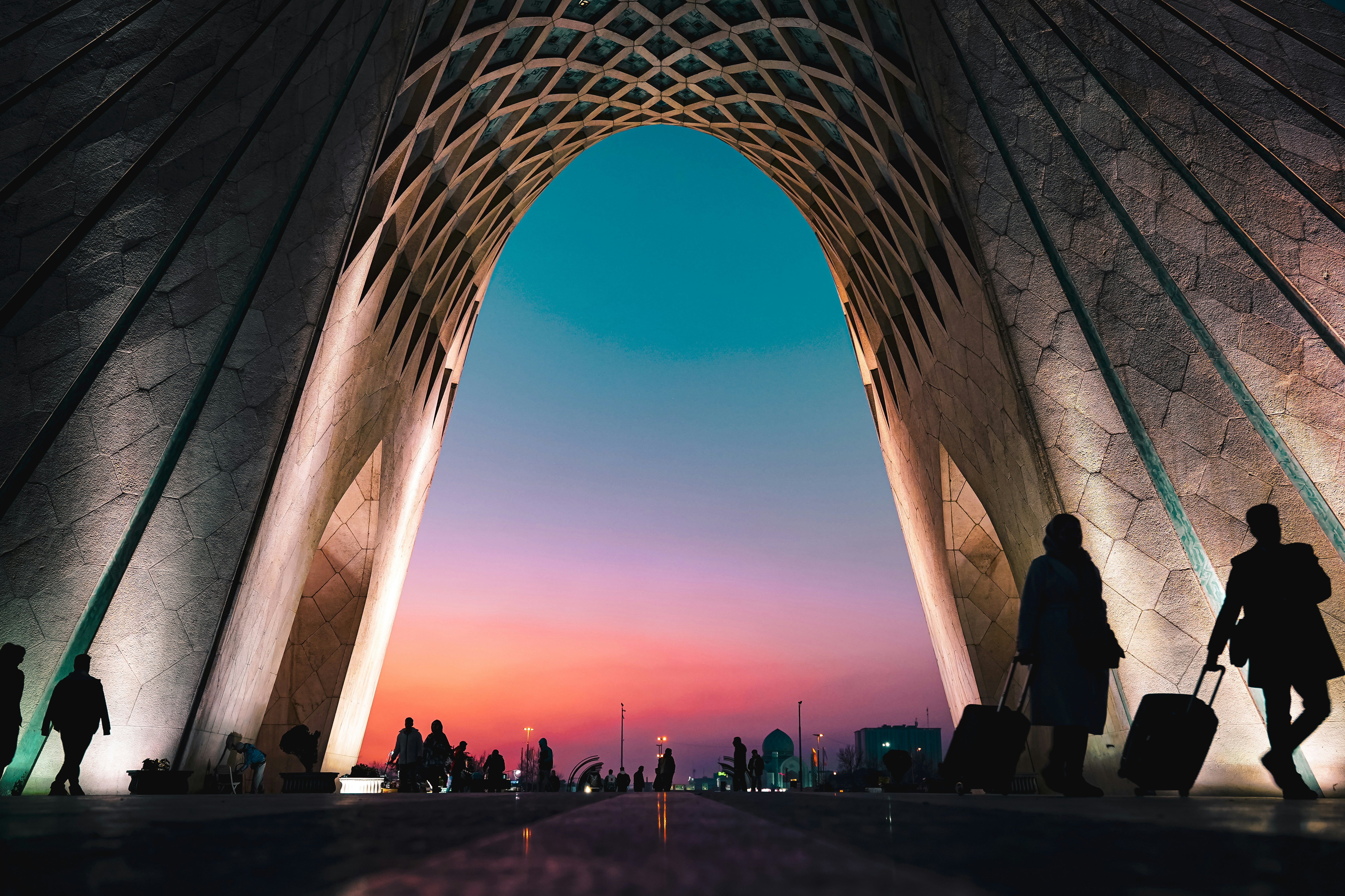 Azadi tower in tehran city