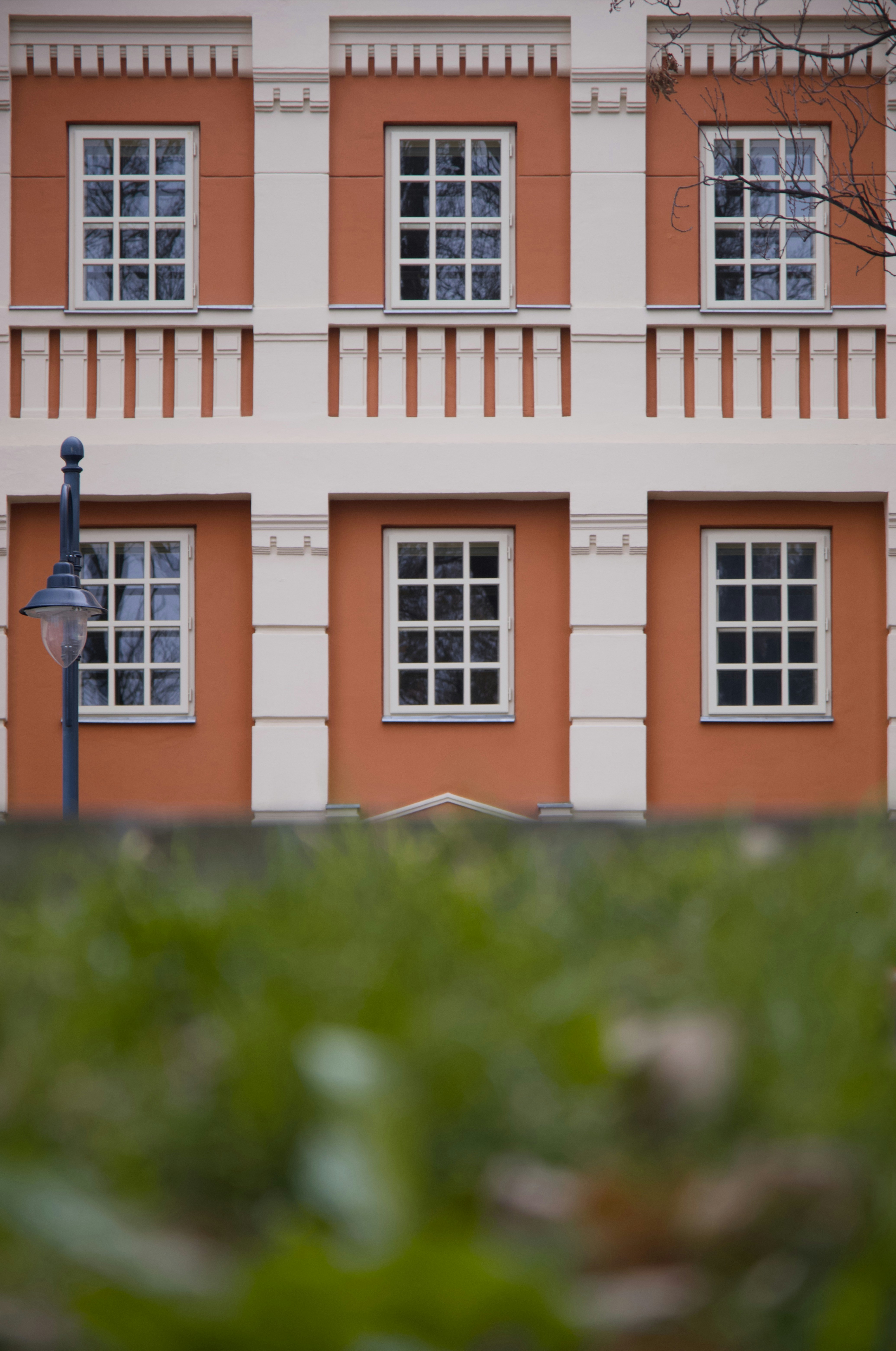 Symmetric Facade in Warm Light