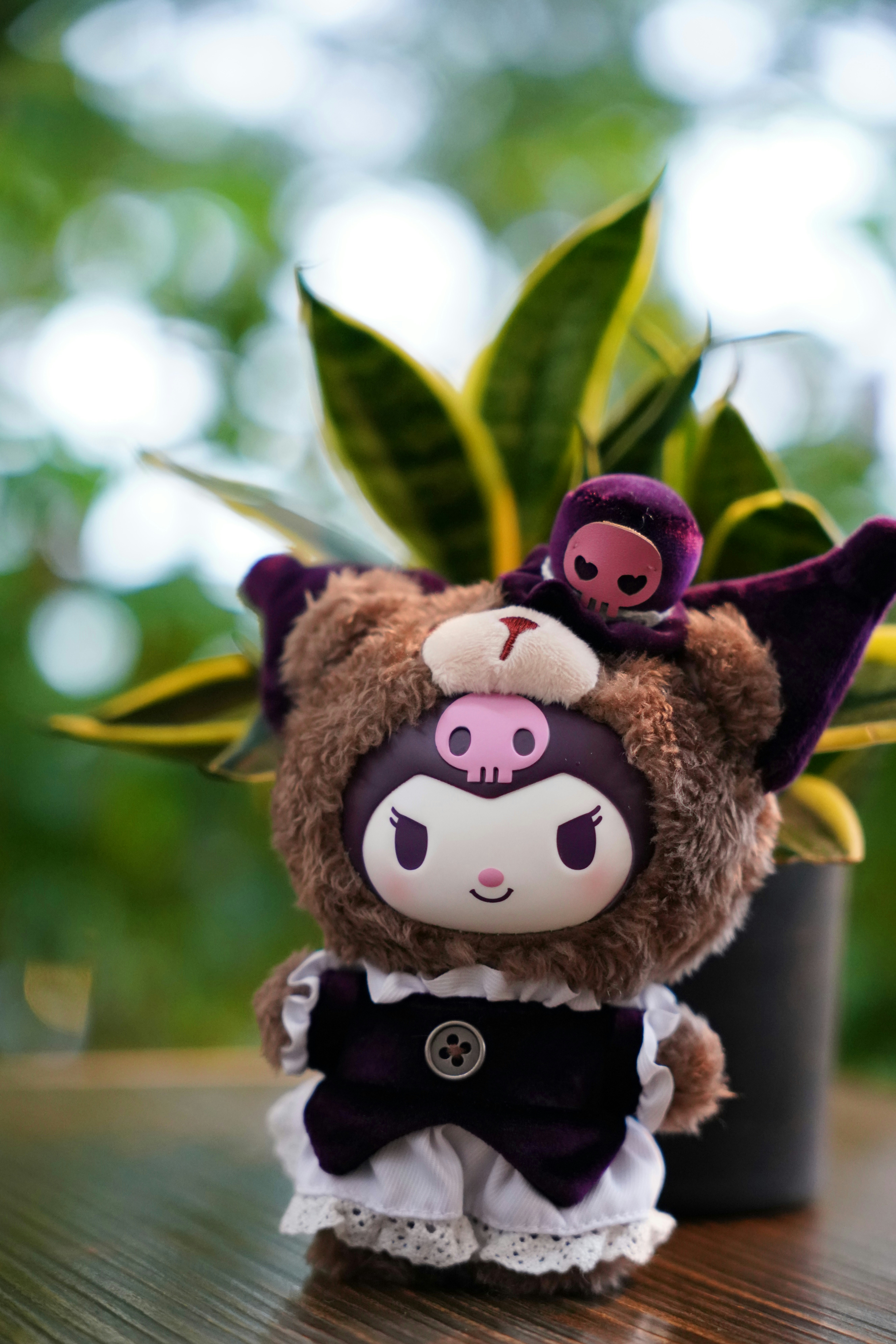 Whimsical Bat-Topped Plush Stares Down the Garden