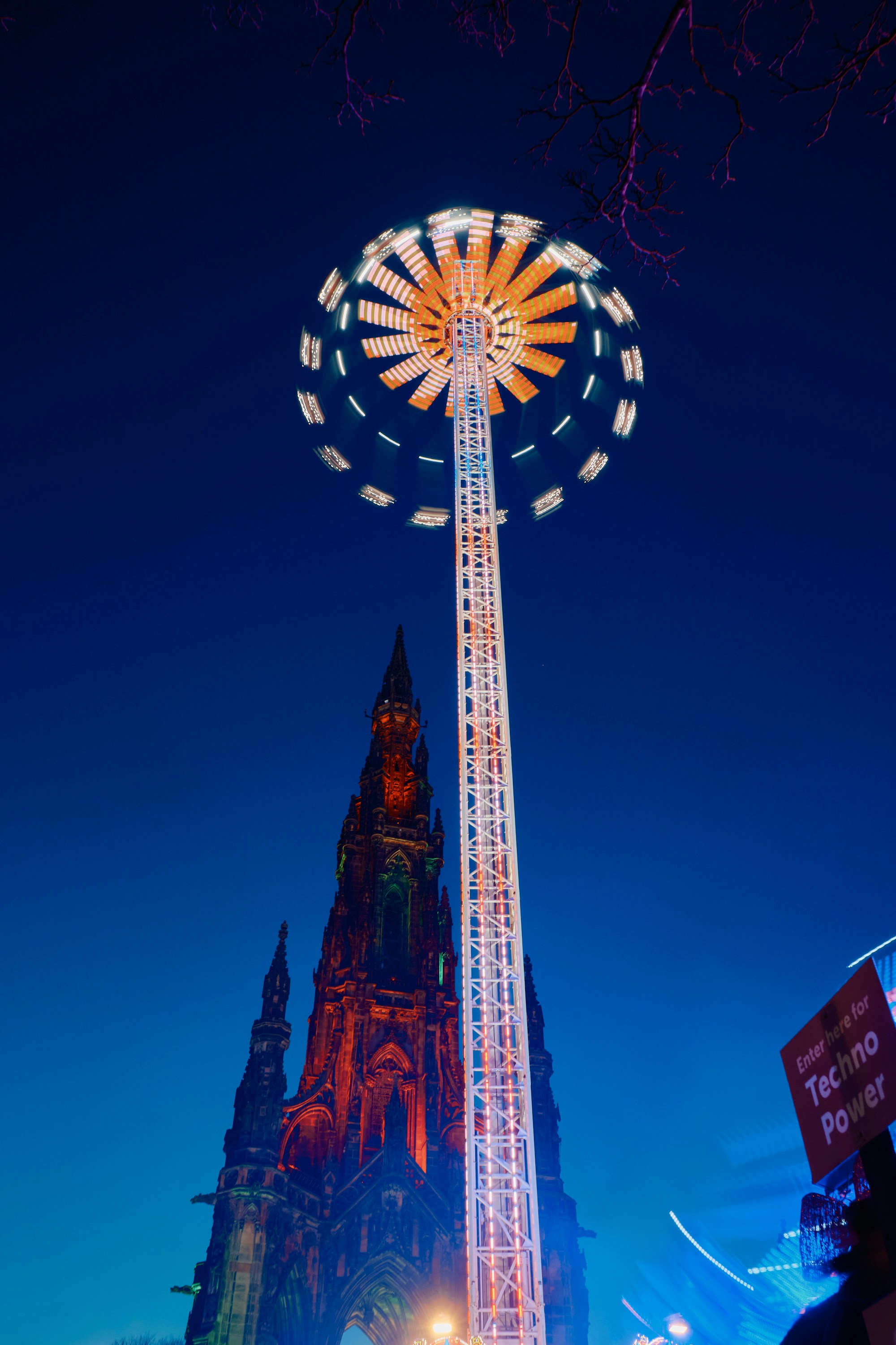 A tall tower with a ferris wheel on top of it photo – Free Edinburgh ...