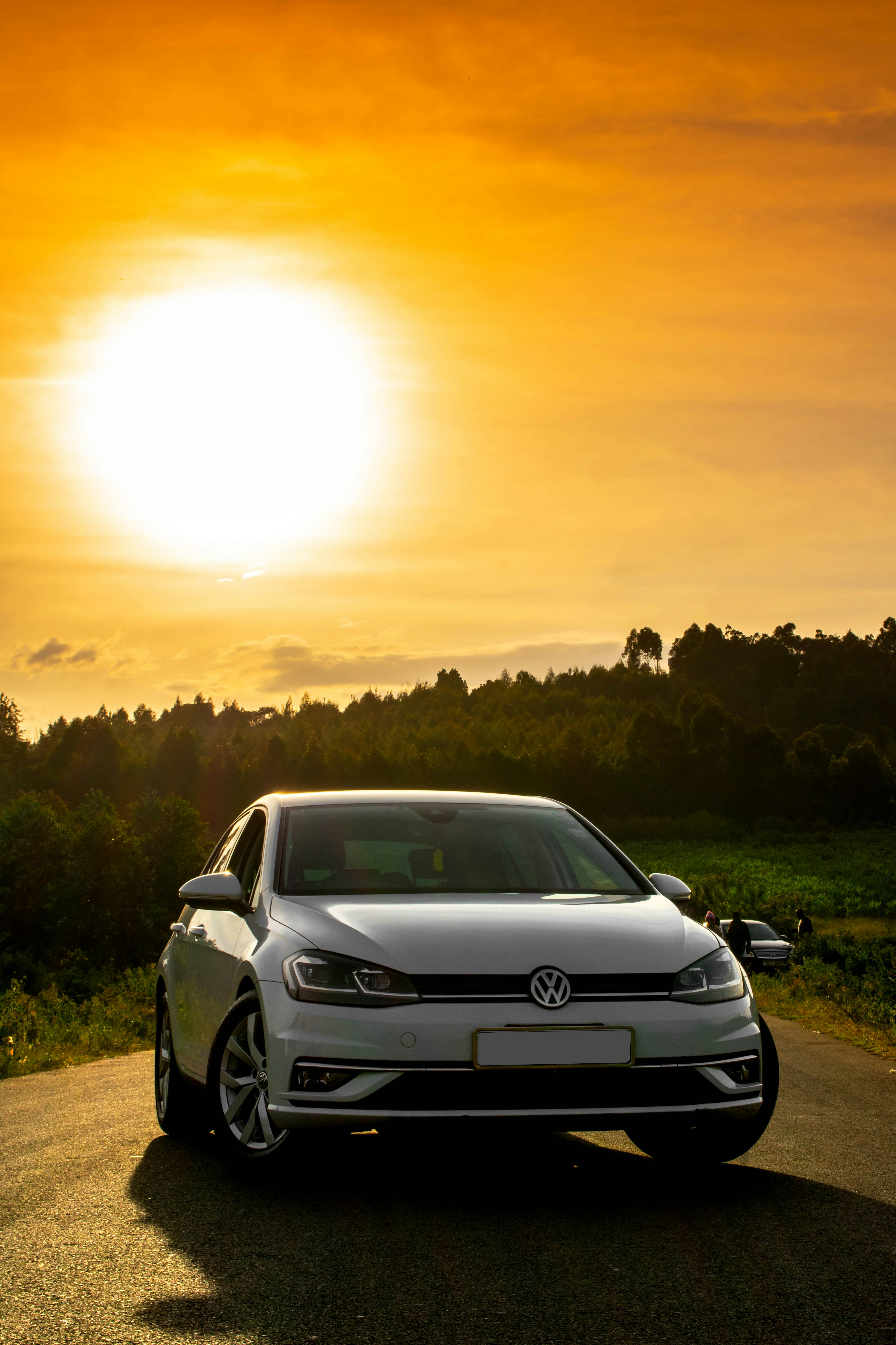 Golden Hour Volkswagen: Stilled Power under a Brushed Sky
