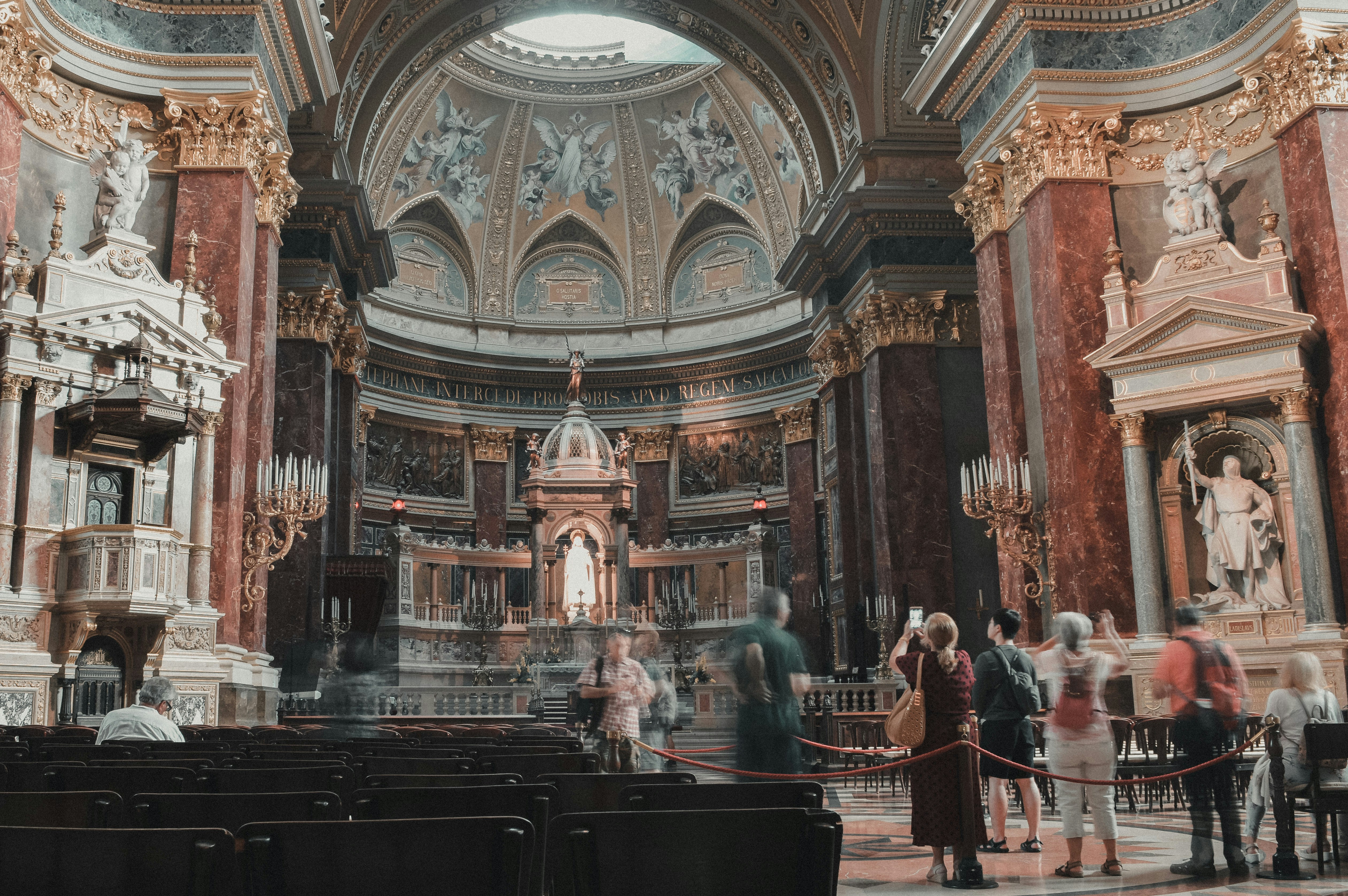 A group of people standing inside of a church photo – Free Travel Image ...