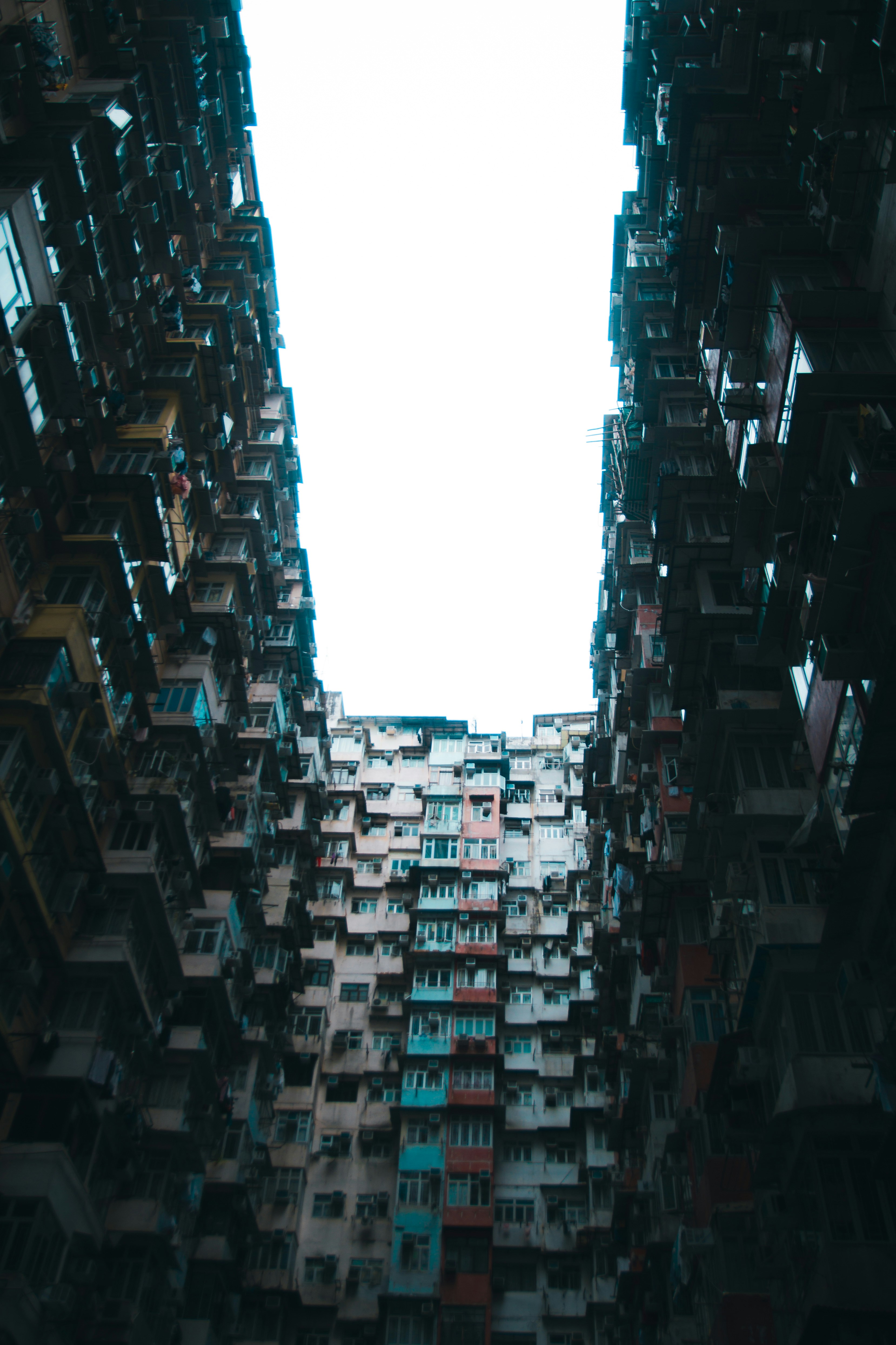 Sky Gap Between Concrete Towers