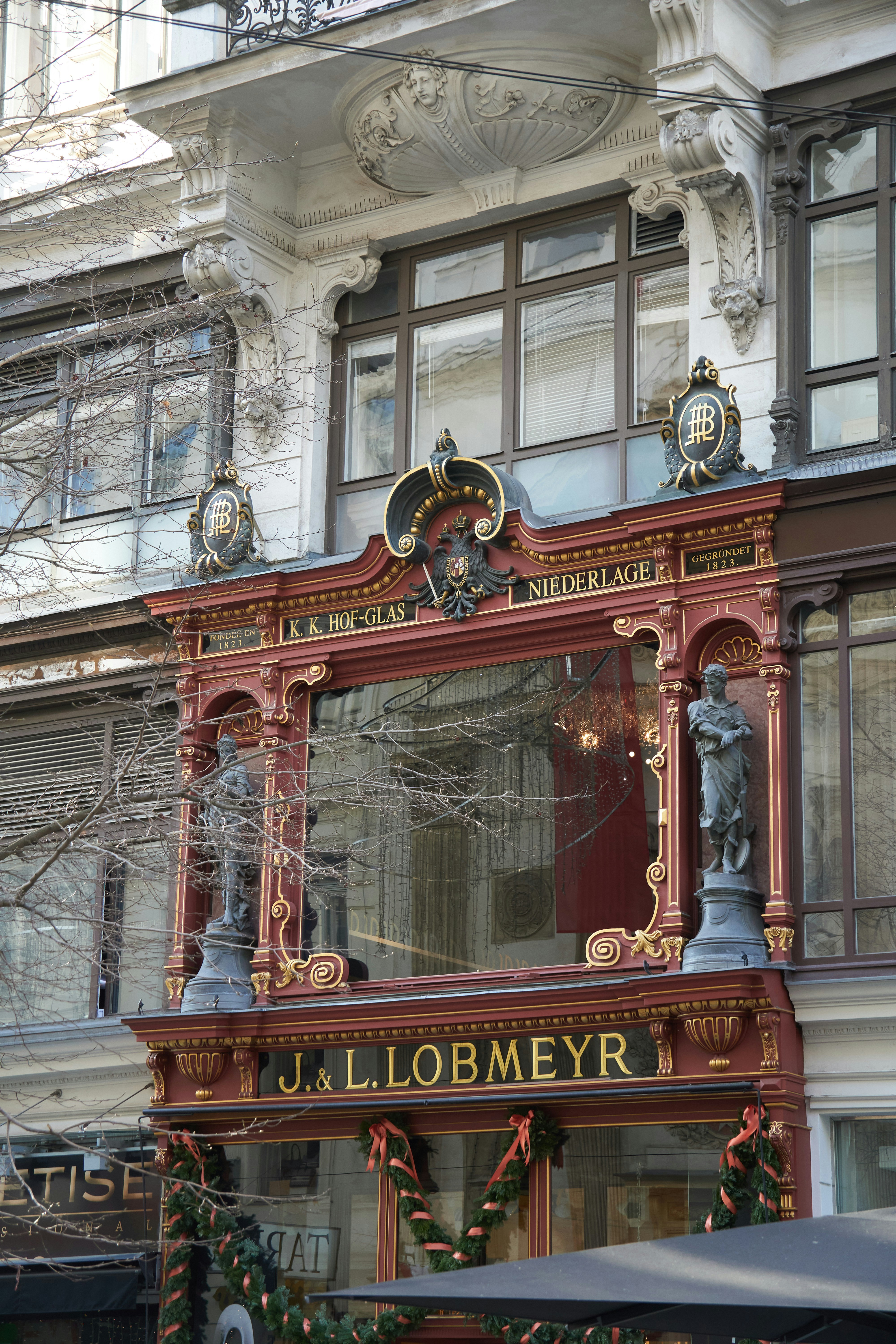 Gilded Facade of J. & L. Lobmeyr: A Vienna Ornament