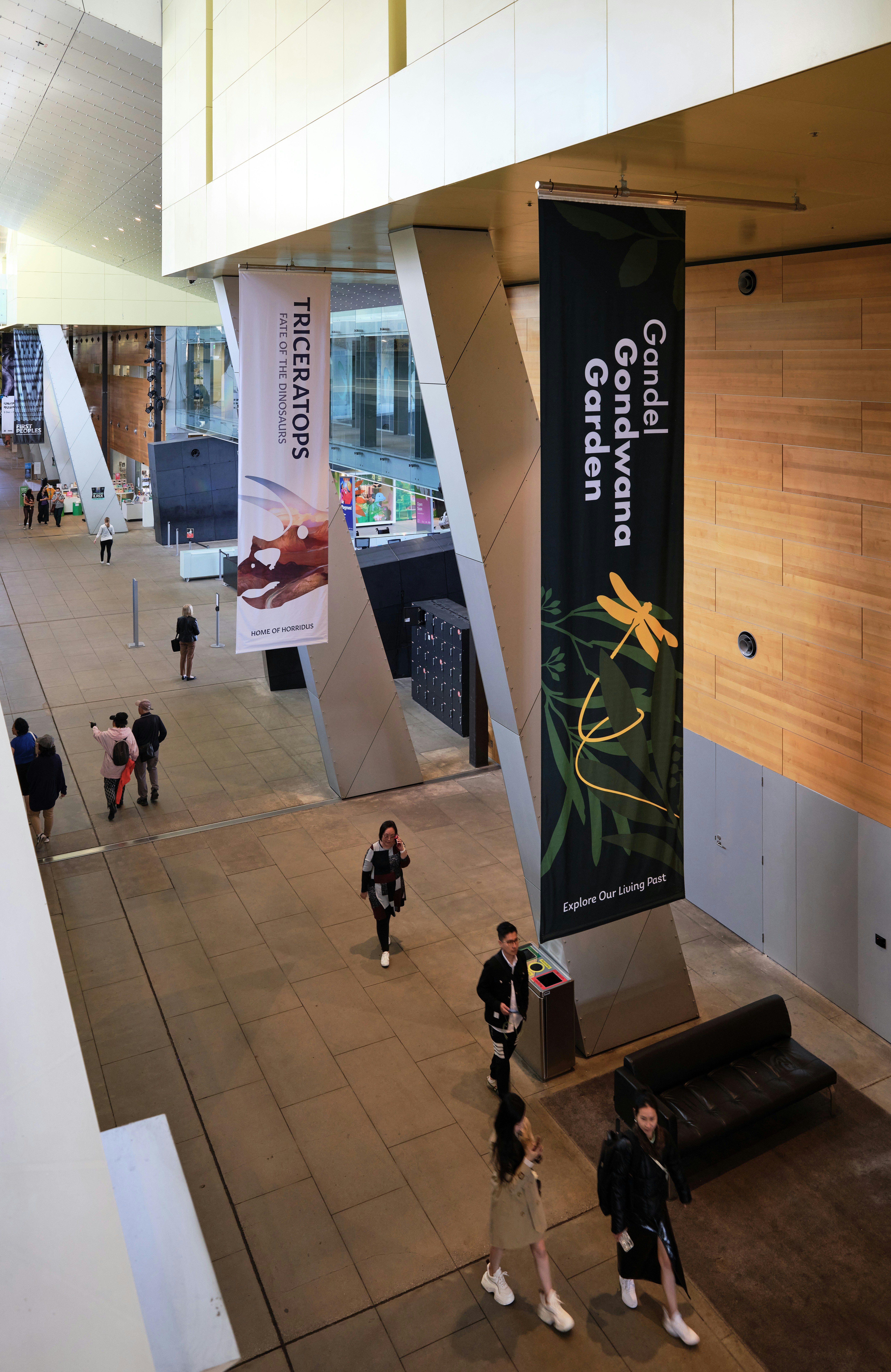 Atrium in Transit: Vertical Banners and Modern Angles