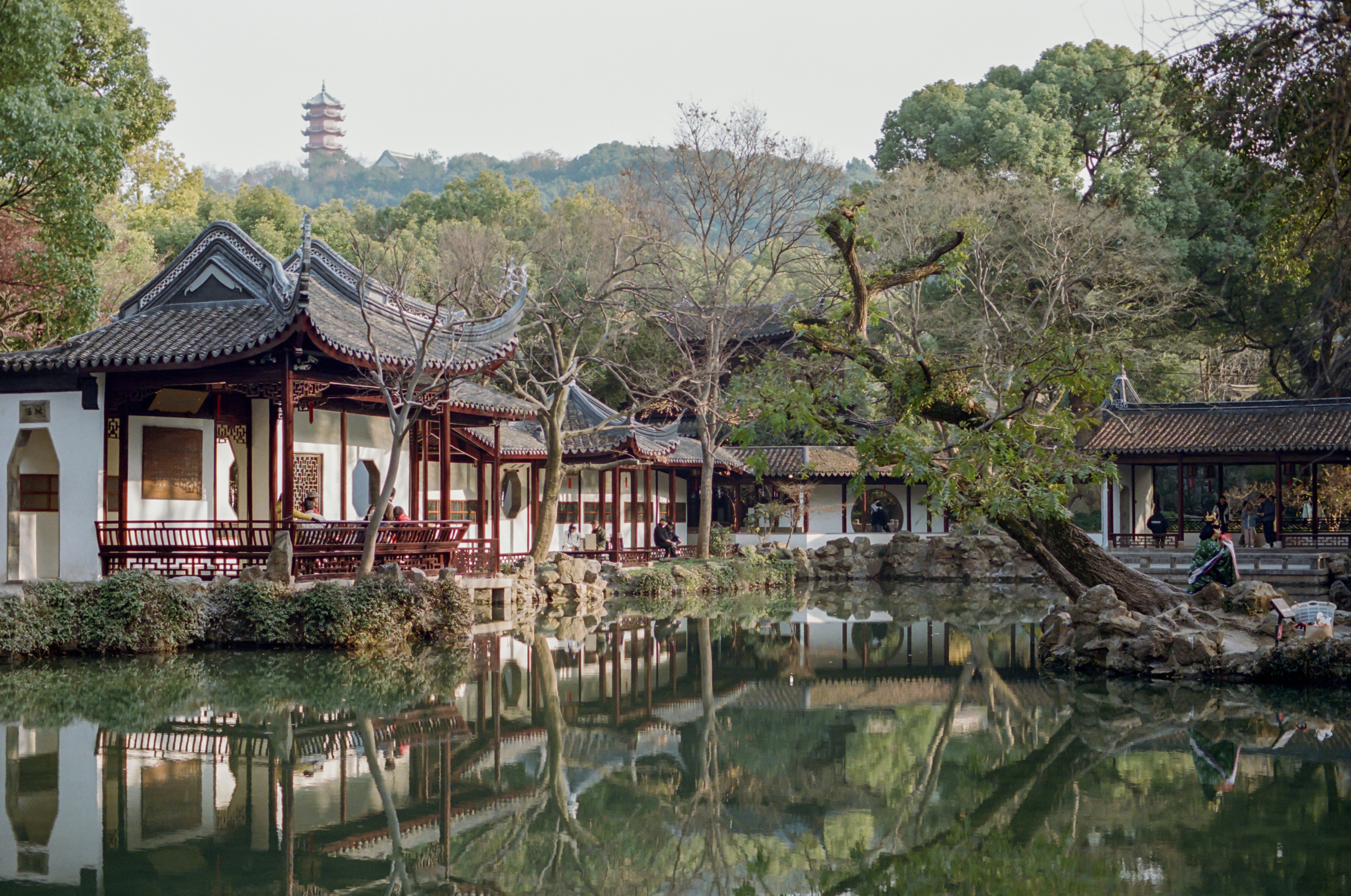 A lake surrounded by buildings and trees photo – Free Building Image on ...