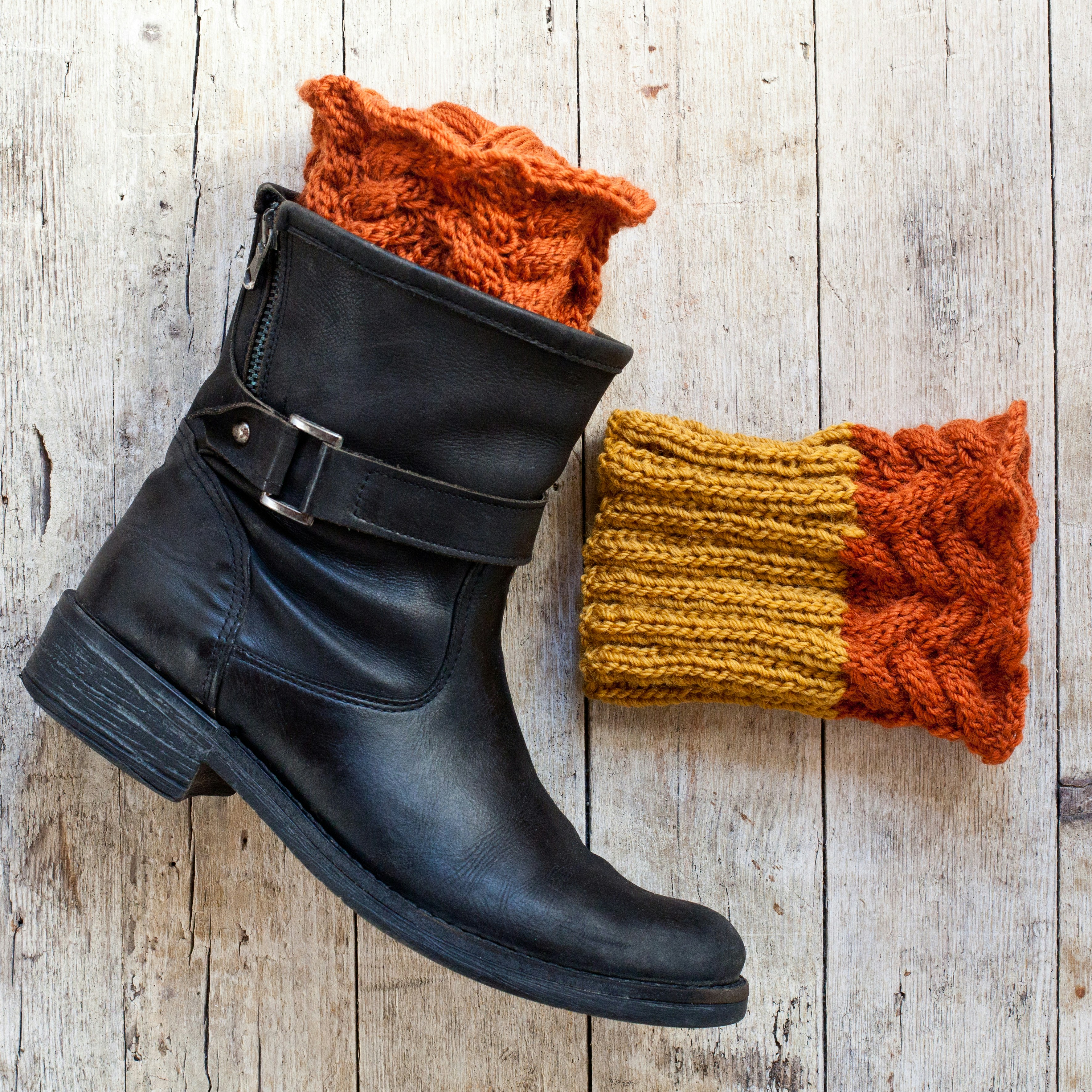 A pair of boots and a knitted arm warmer photo – Free Shoe Image on ...