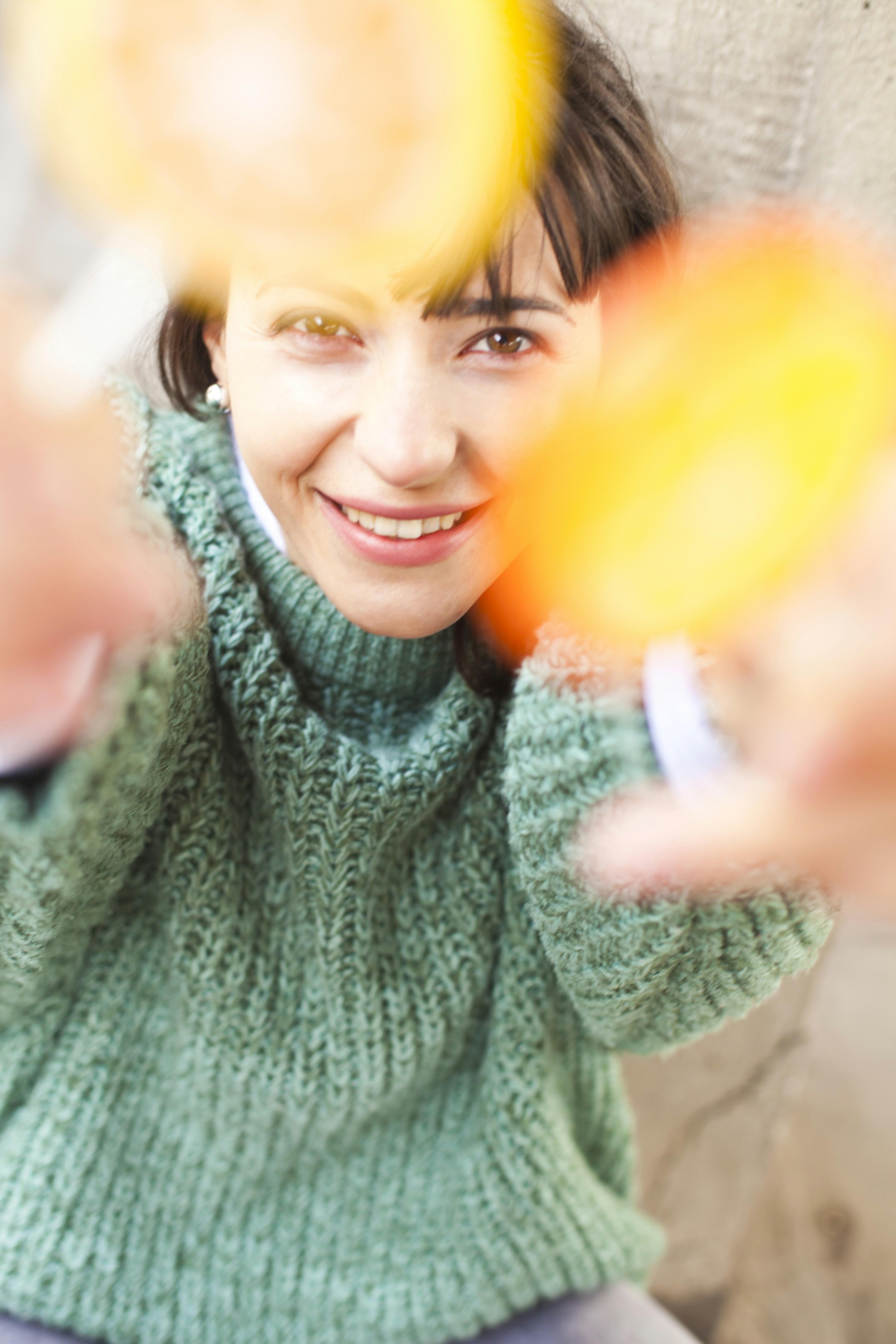 Sunlit Smile Through the Glassy Lens